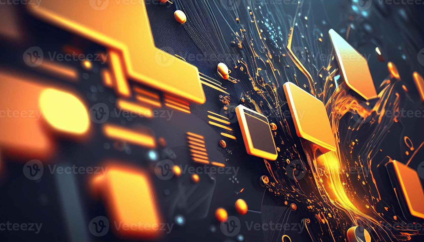 Abstract technology background, chip circuit CPU motherboard ...