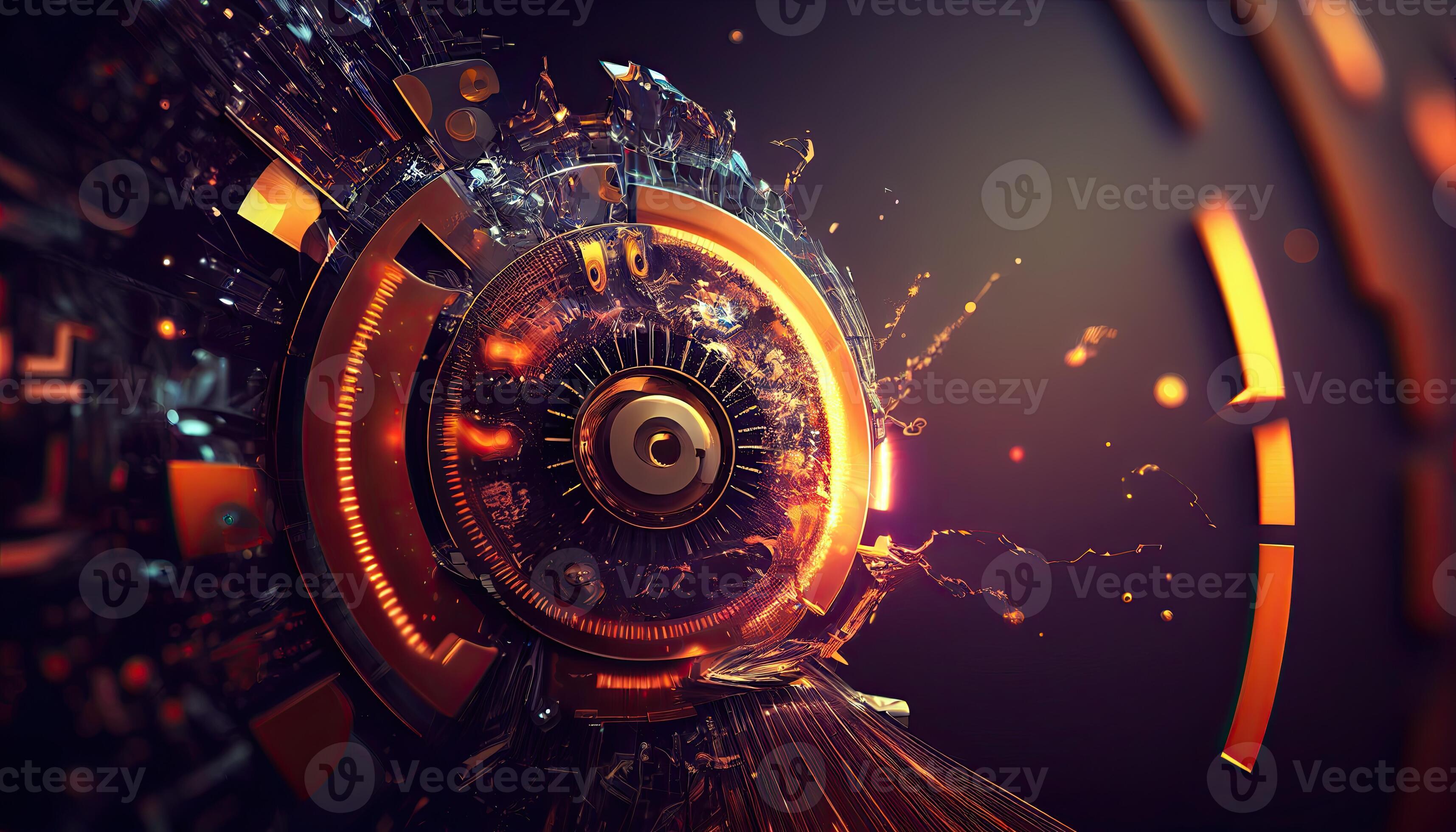 Abstract Technology Background Chip Circuit Cpu Motherboard