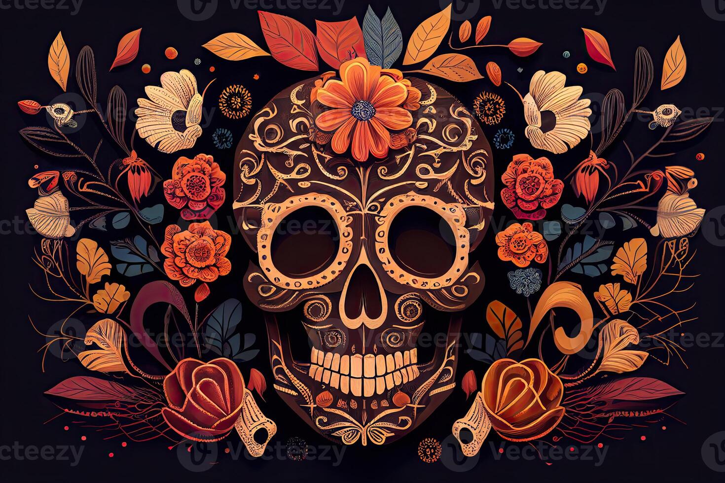 Dia De Los Muertos Background Day of the Dead Art Decoration, Bones ... Dia De Los Muertos Background Day of the Dead Art Decoration, Bones ...