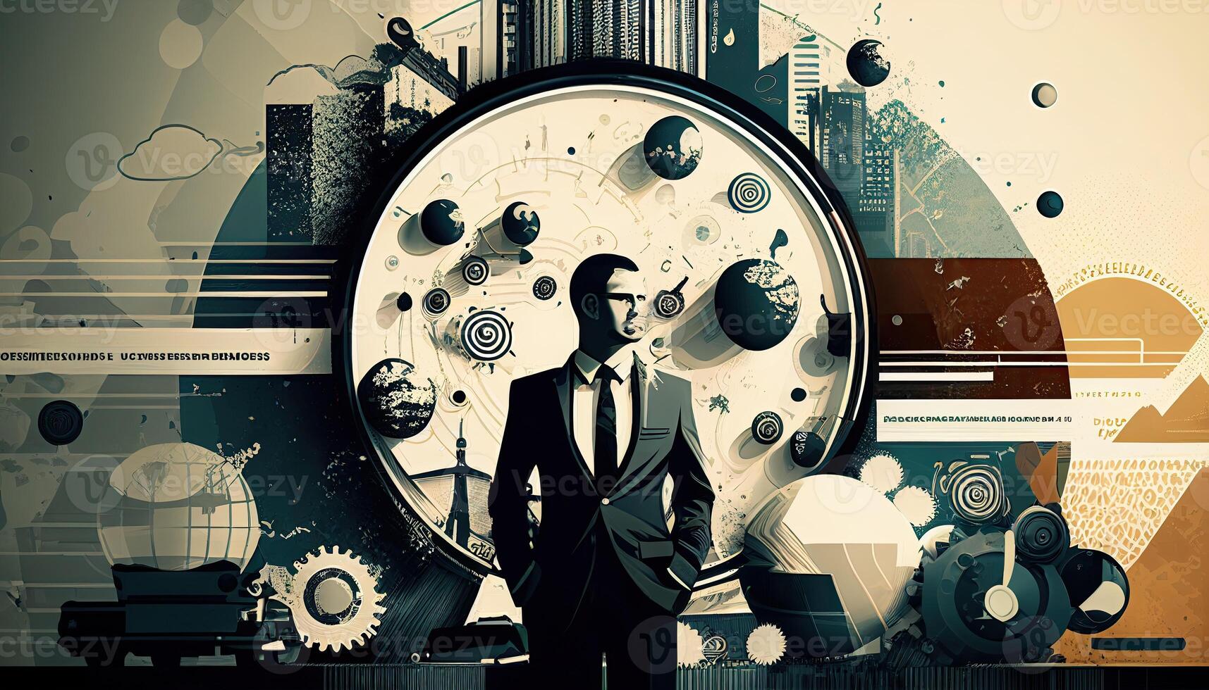 Business background concept design, management in finance, work office ...