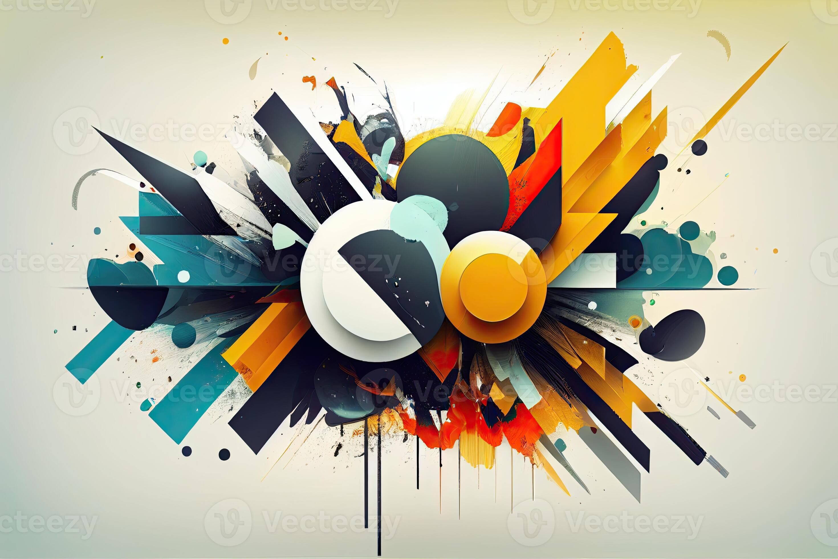 Abstract shape background, geometric colorful backdrop. Abstract layout ...
