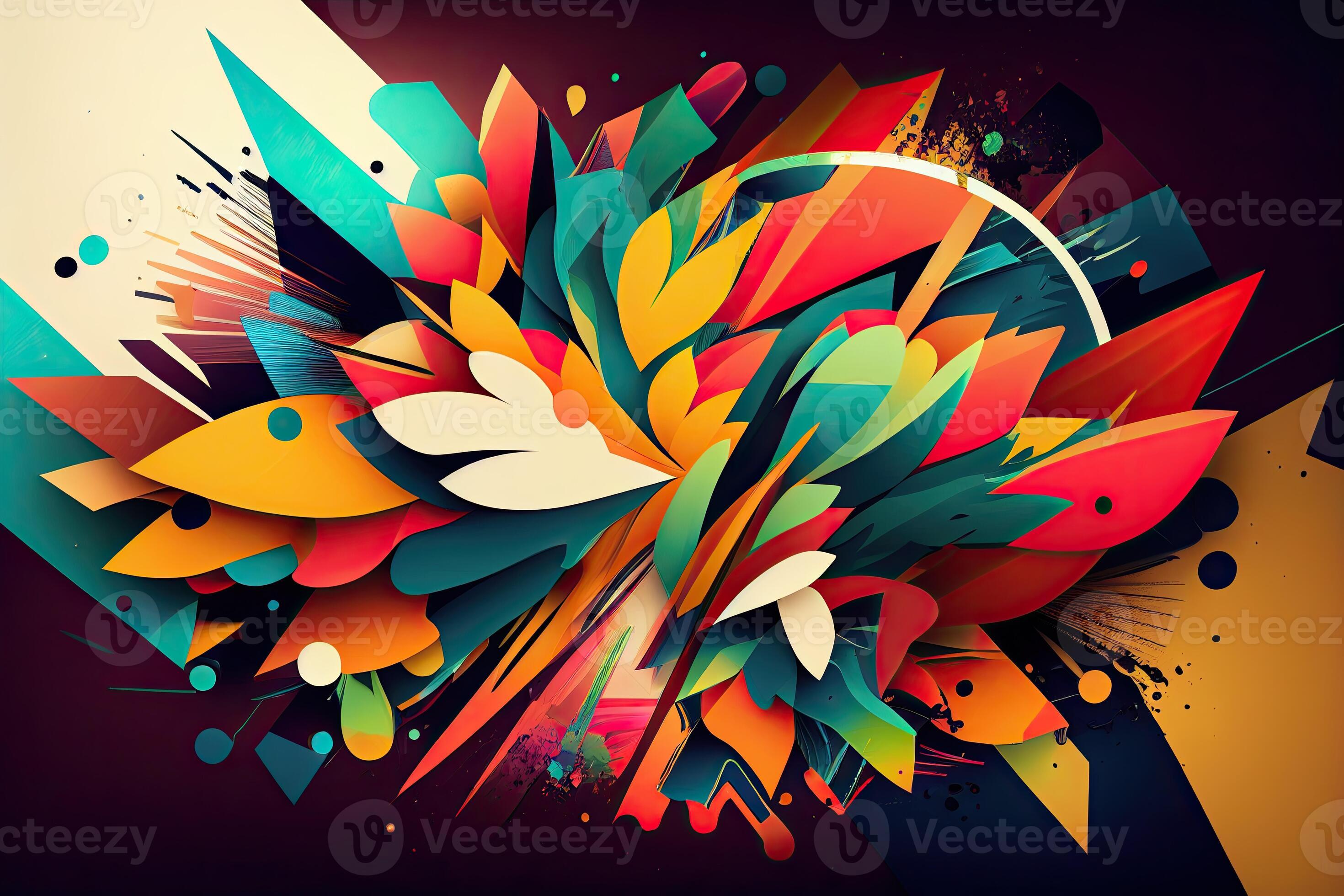 Abstract shape background, geometric colorful backdrop. Abstract layout ...