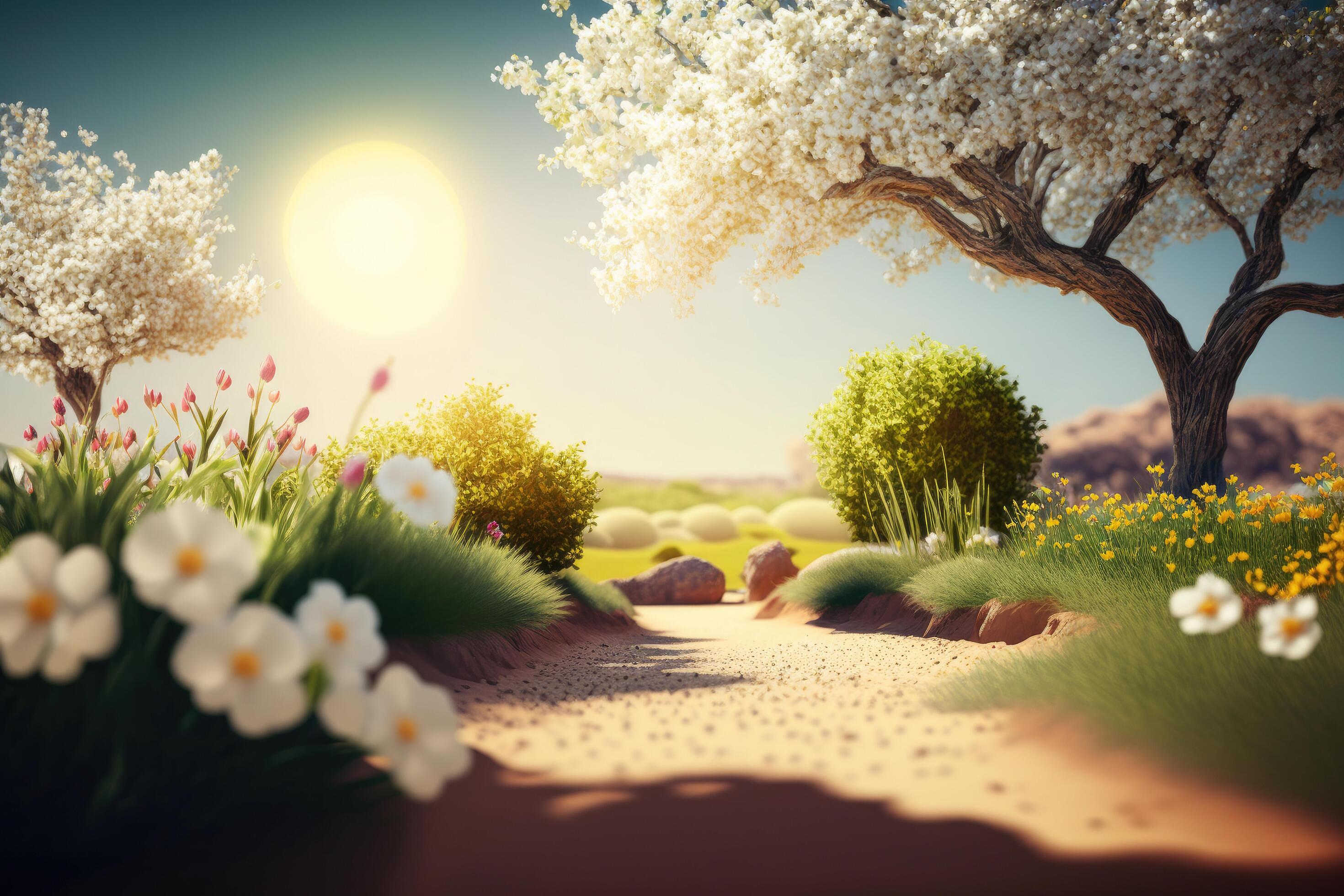 Spring Natural Background. Illustration 22008642 Stock Photo at Vecteezy