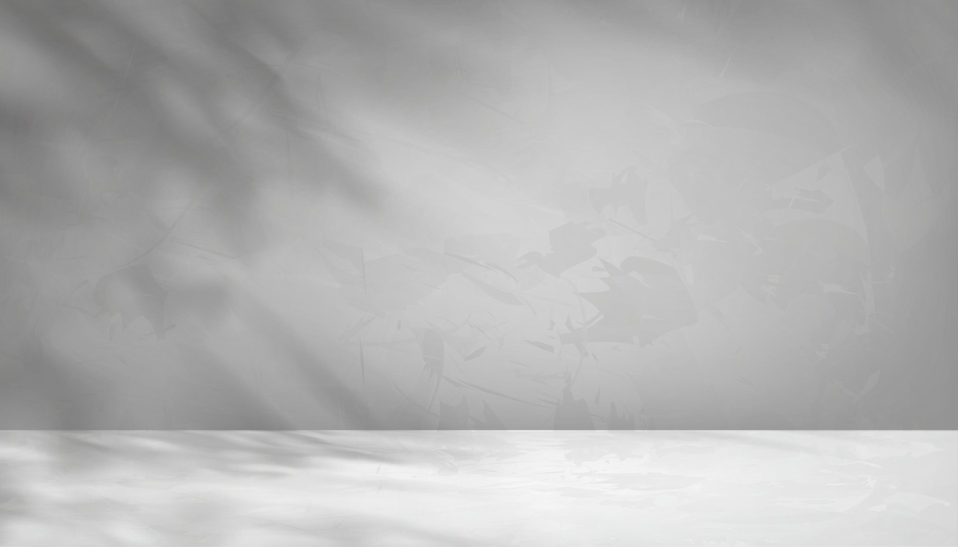 3d Grey background display with shadow leaves overlay on cement wall room,Transparent soft light ...