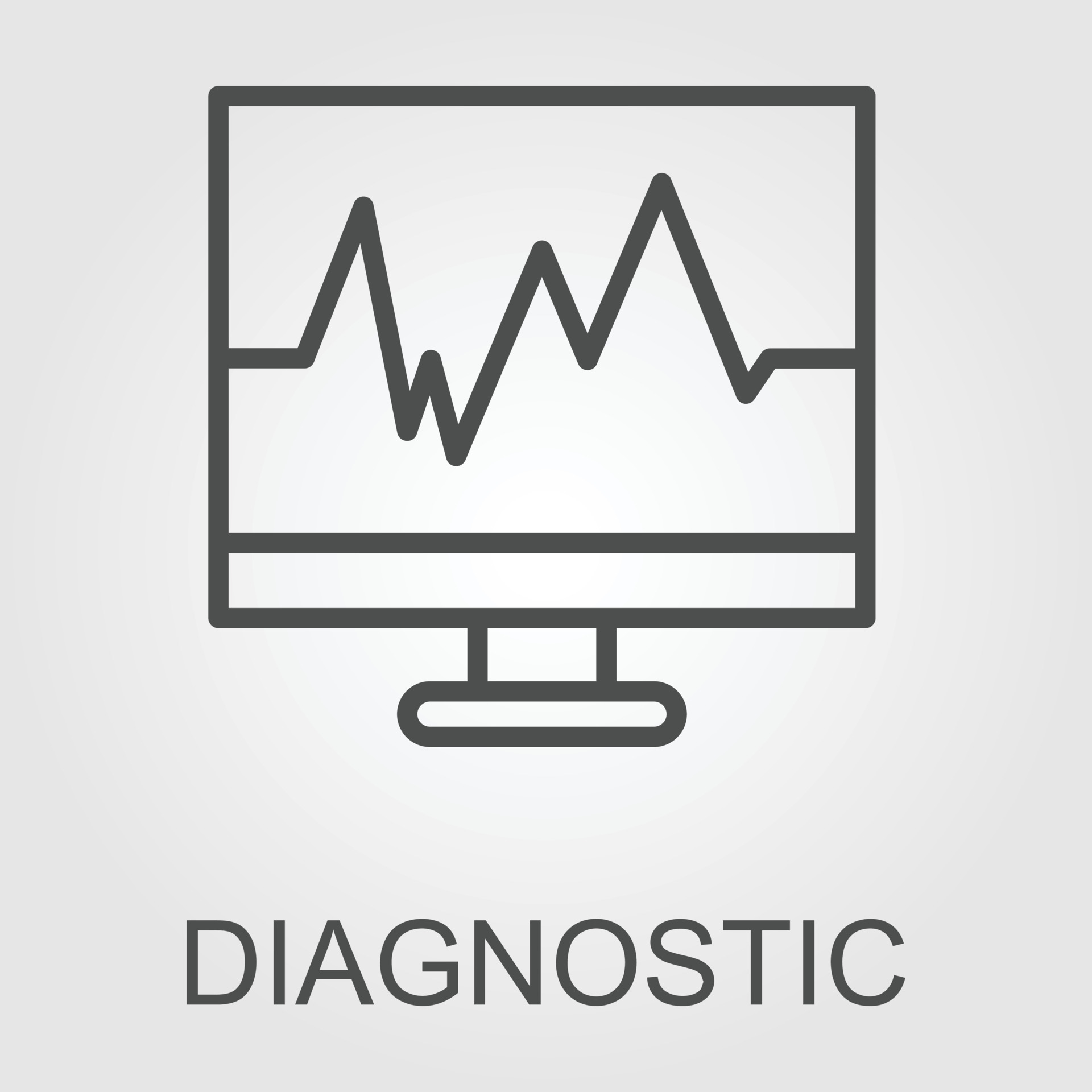 Diagnostic Icon Line Isolated On Clean Background Diagnostic Icon Concept Drawing Icon Line In