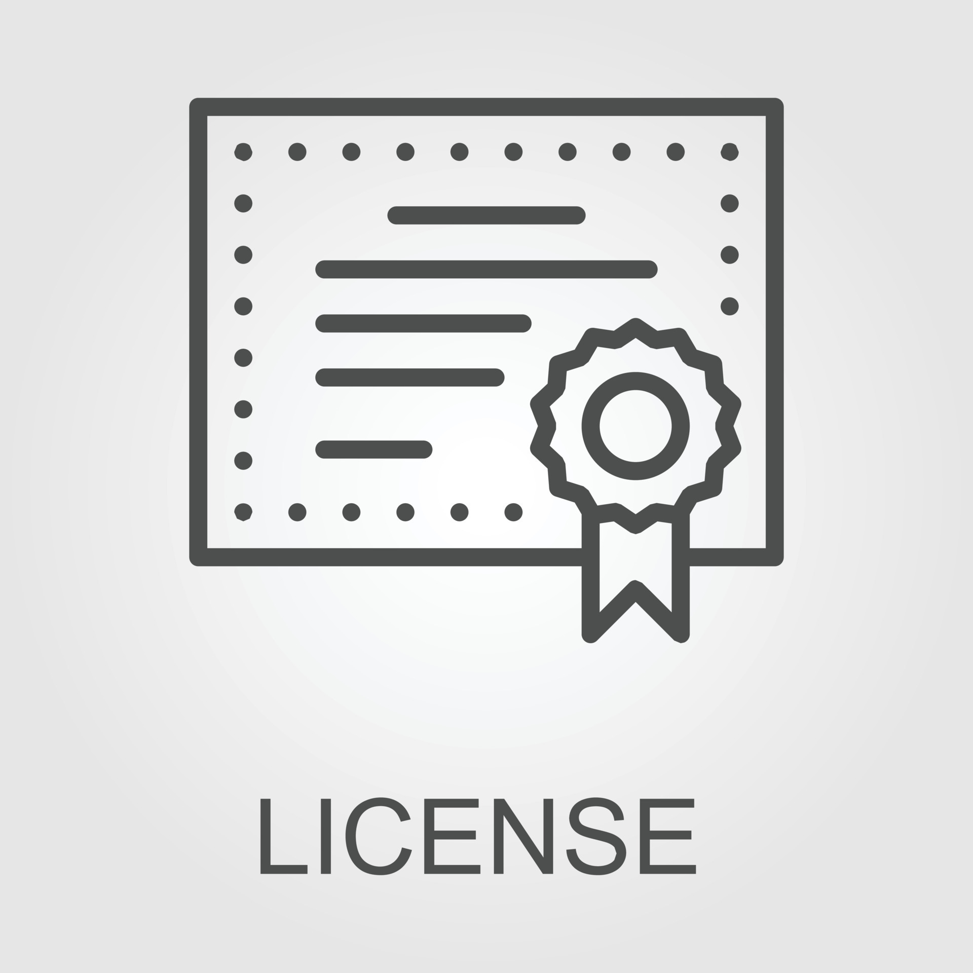 Certificate icon in flat style. License badge vector illustration on ... Certificate icon in flat style. License badge vector illustration on ...