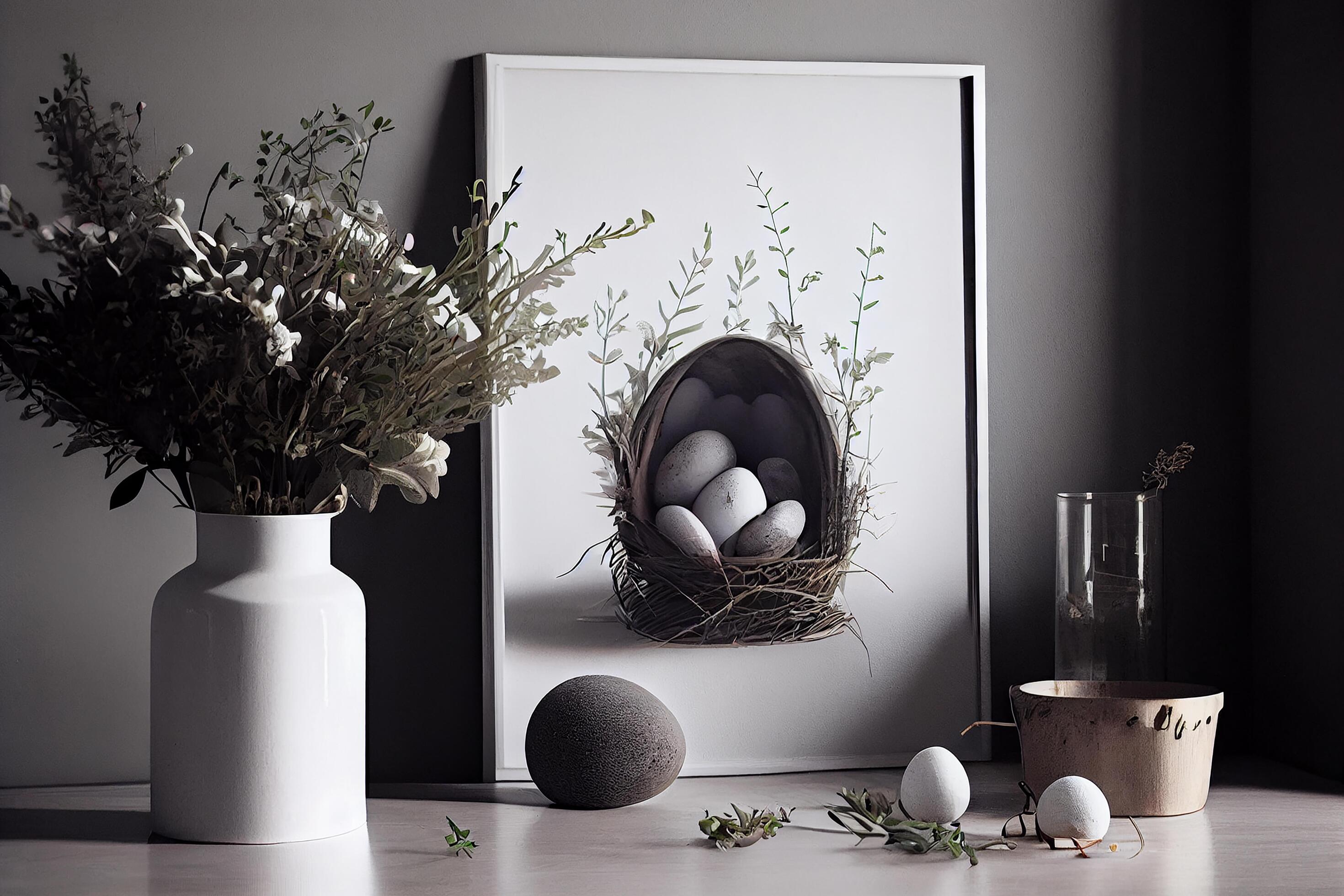 White Minimalist Modern Interior Design. 22010954 Stock Photo at Vecteezy