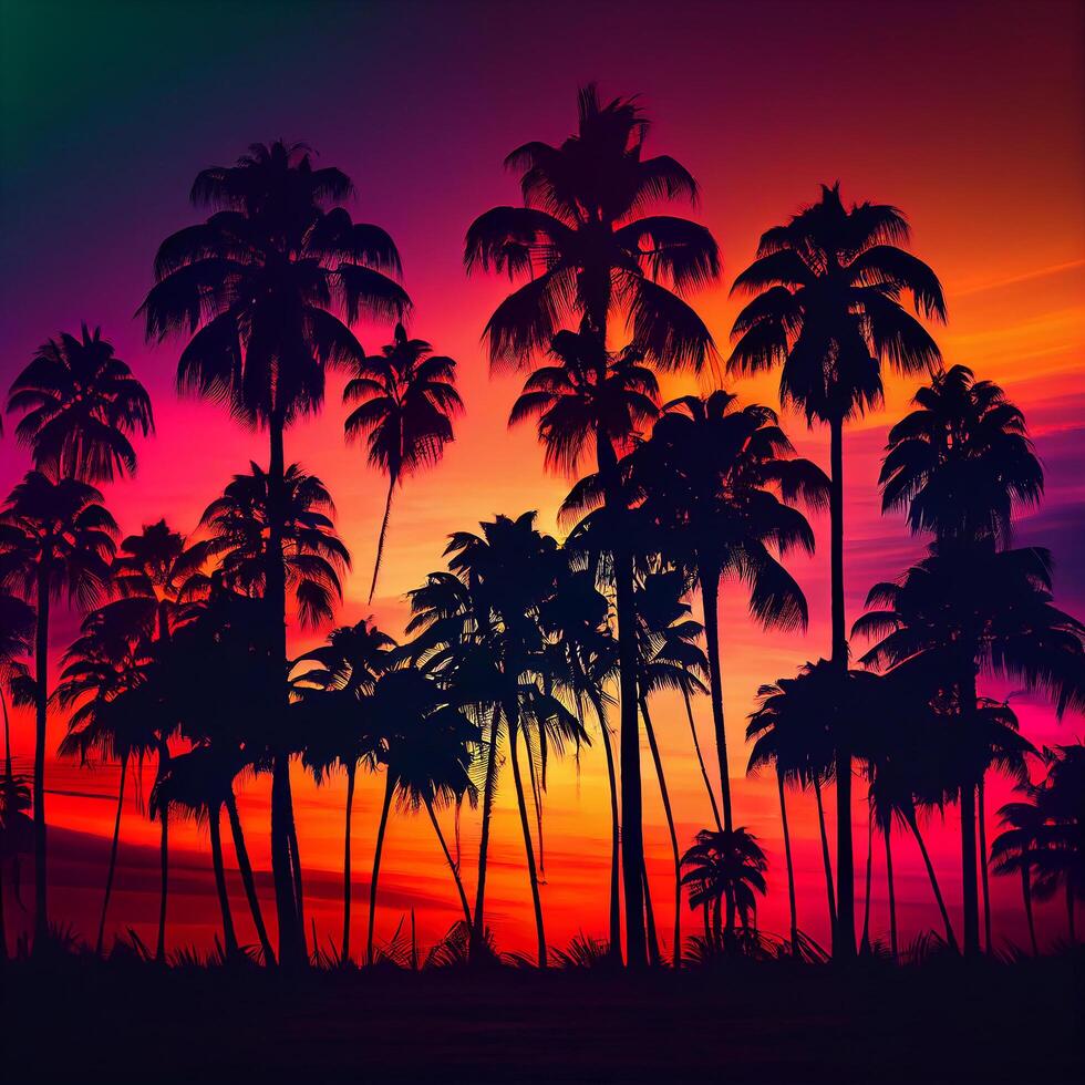 Beautiful Colorful Sunset Background Tropical Ocean beach. Illustration ... Beautiful Colorful Sunset Background Tropical Ocean beach. Illustration ...