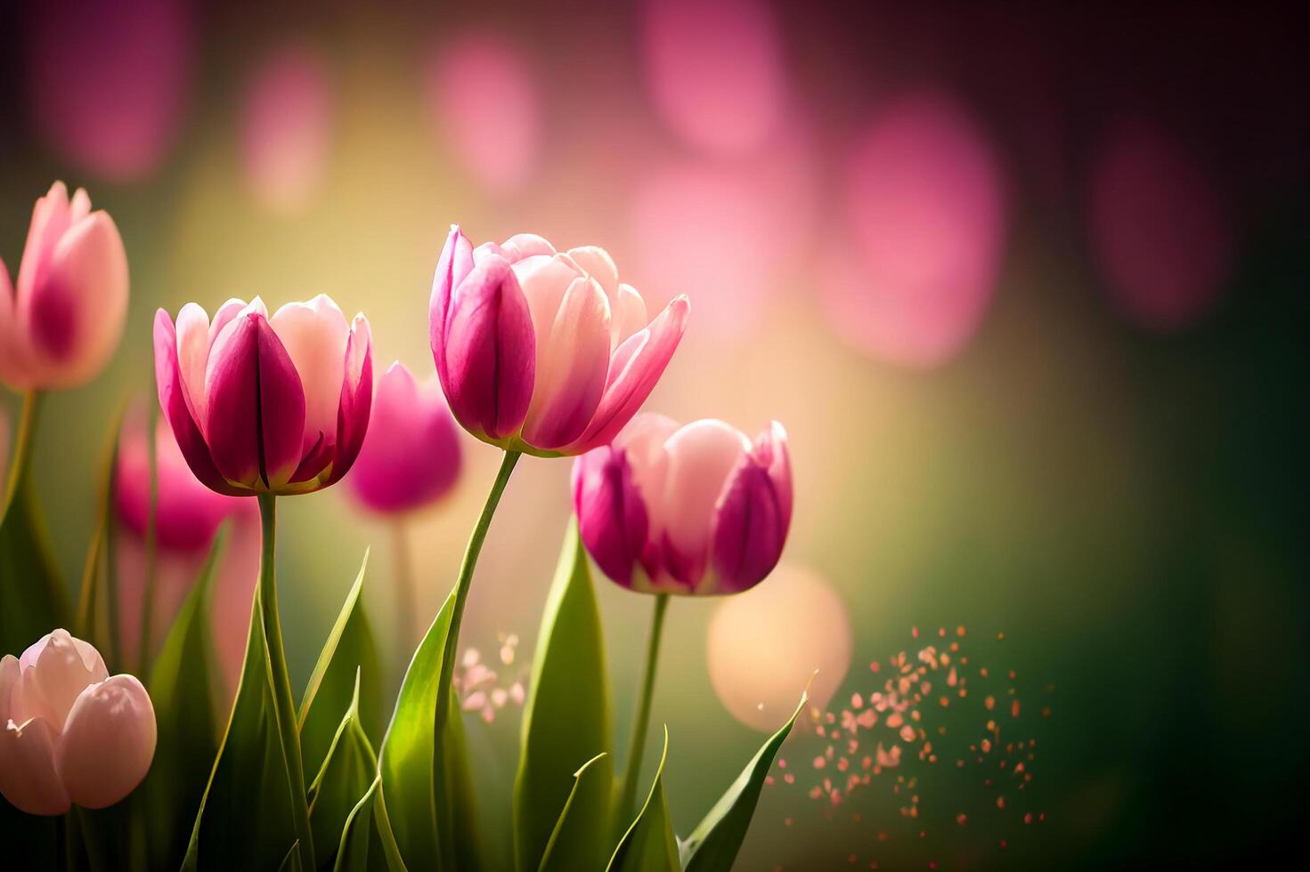 Colorful Spring Tulips Natural Background 22011000 Stock Photo at Vecteezy