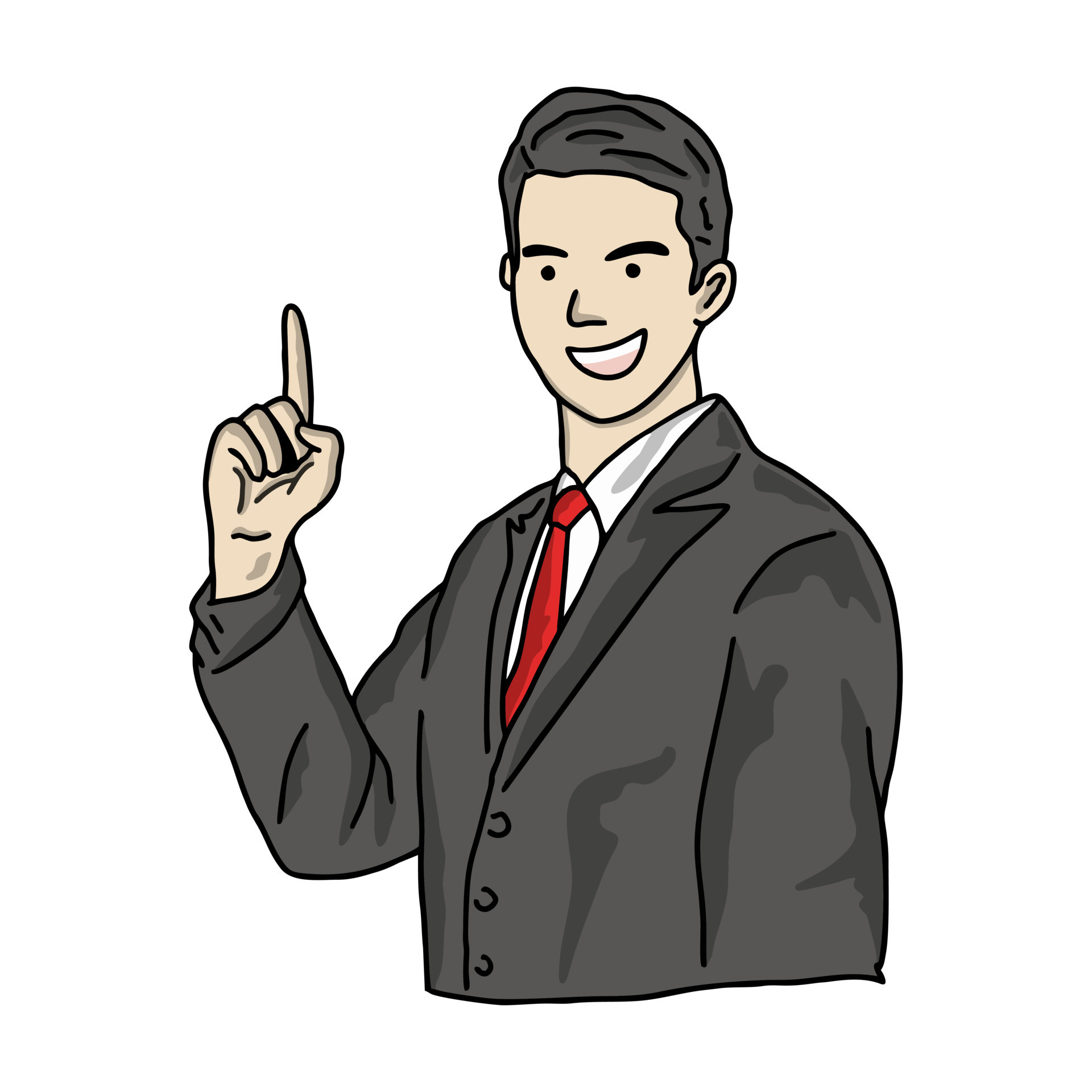 Illustration icon of gesture man doing presentation at meeting. really ...