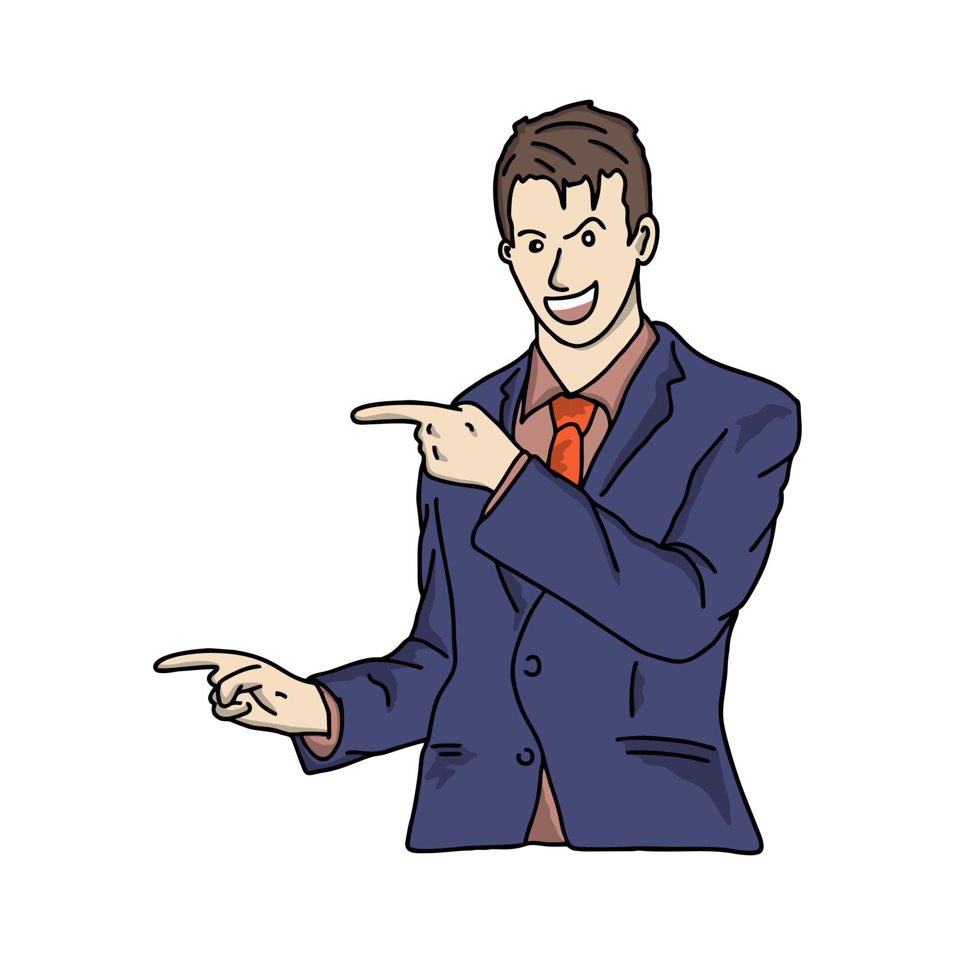 Illustration Icon Of Gesture Man Doing Presentation At Meeting Really Good For Icon Of