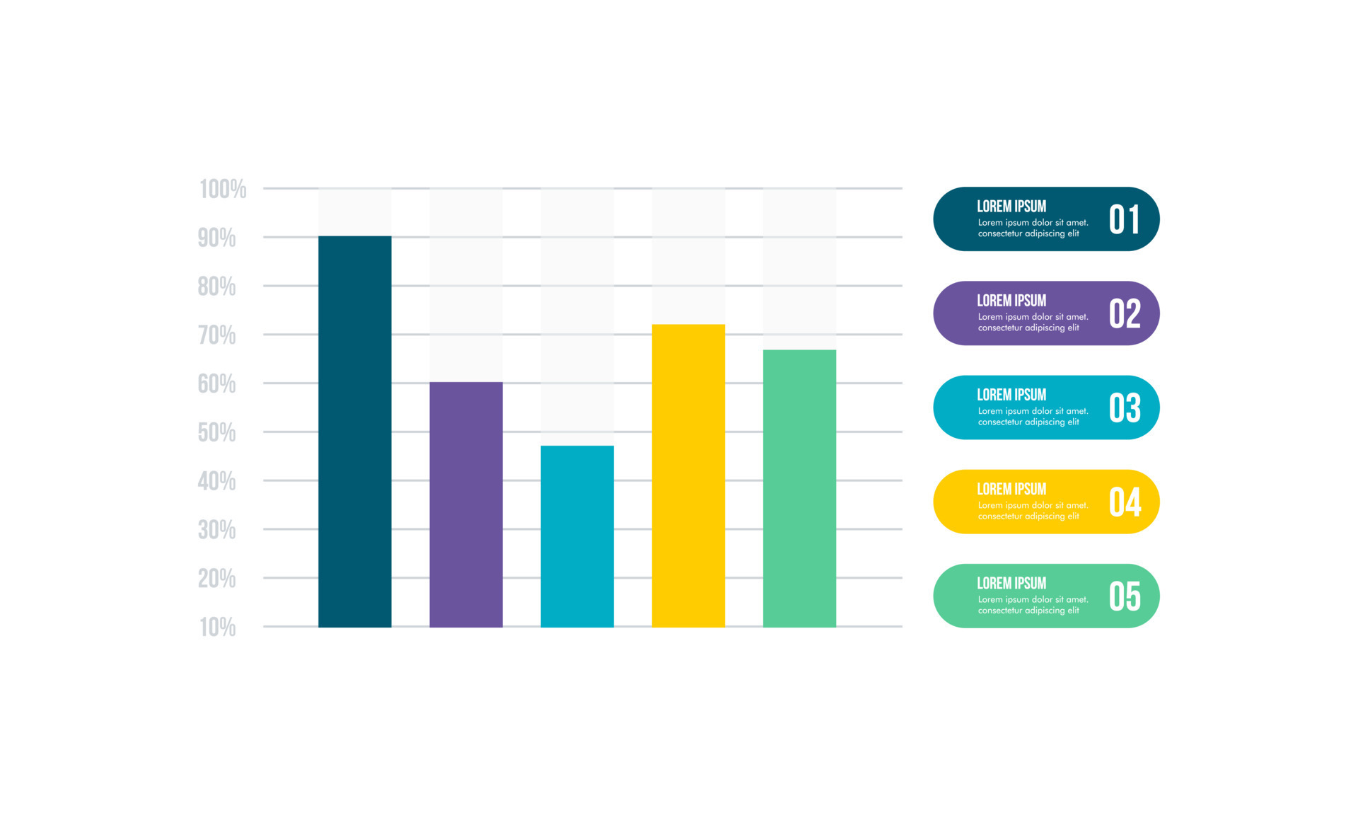 Bar chart, infographic template for presentation vector illustration ...