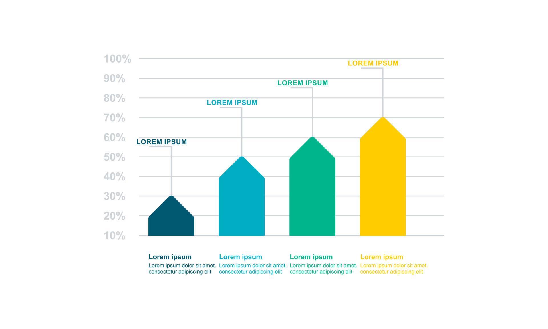 Bar chart, infographic template for presentation vector illustration ...