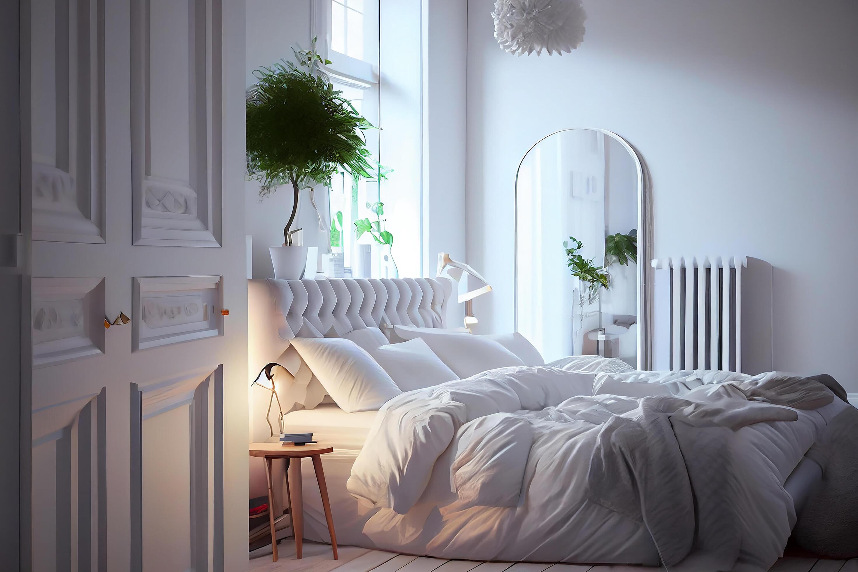 White Minimalist Modern Interior Design. 22012603 Stock Photo at Vecteezy