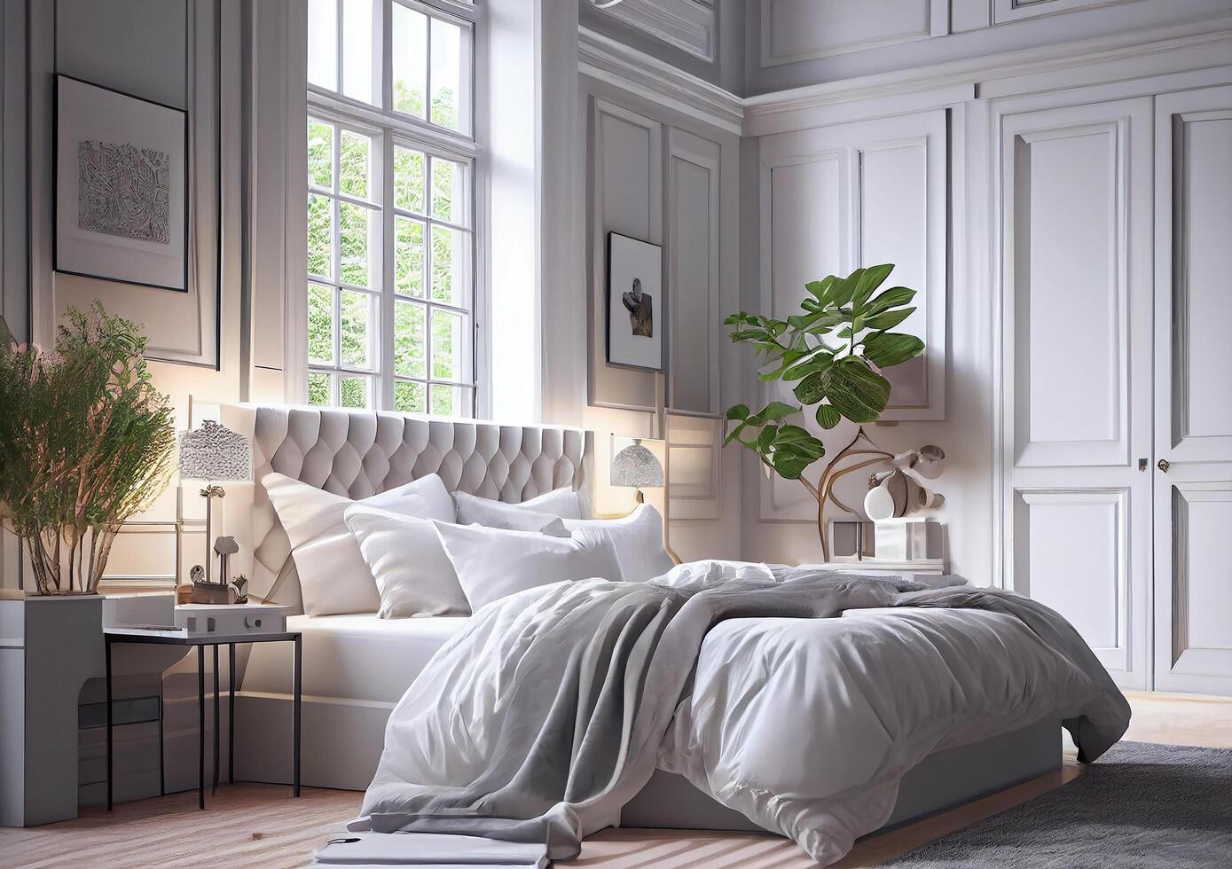 White Minimalist Modern Interior Design. 22012695 Stock Photo at Vecteezy