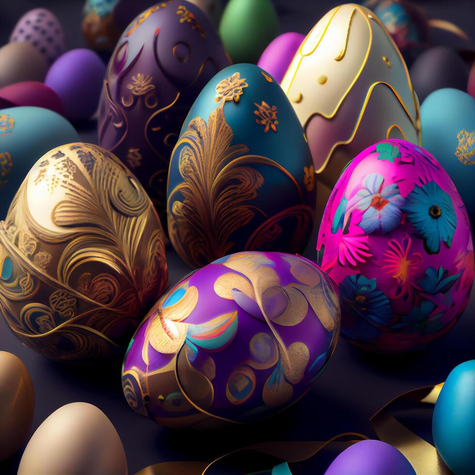 Colorful Painted Easter Eggs BackgroundGenerative AI 22012876 Stock ... Colorful Painted Easter Eggs BackgroundGenerative AI 22012876 Stock ...