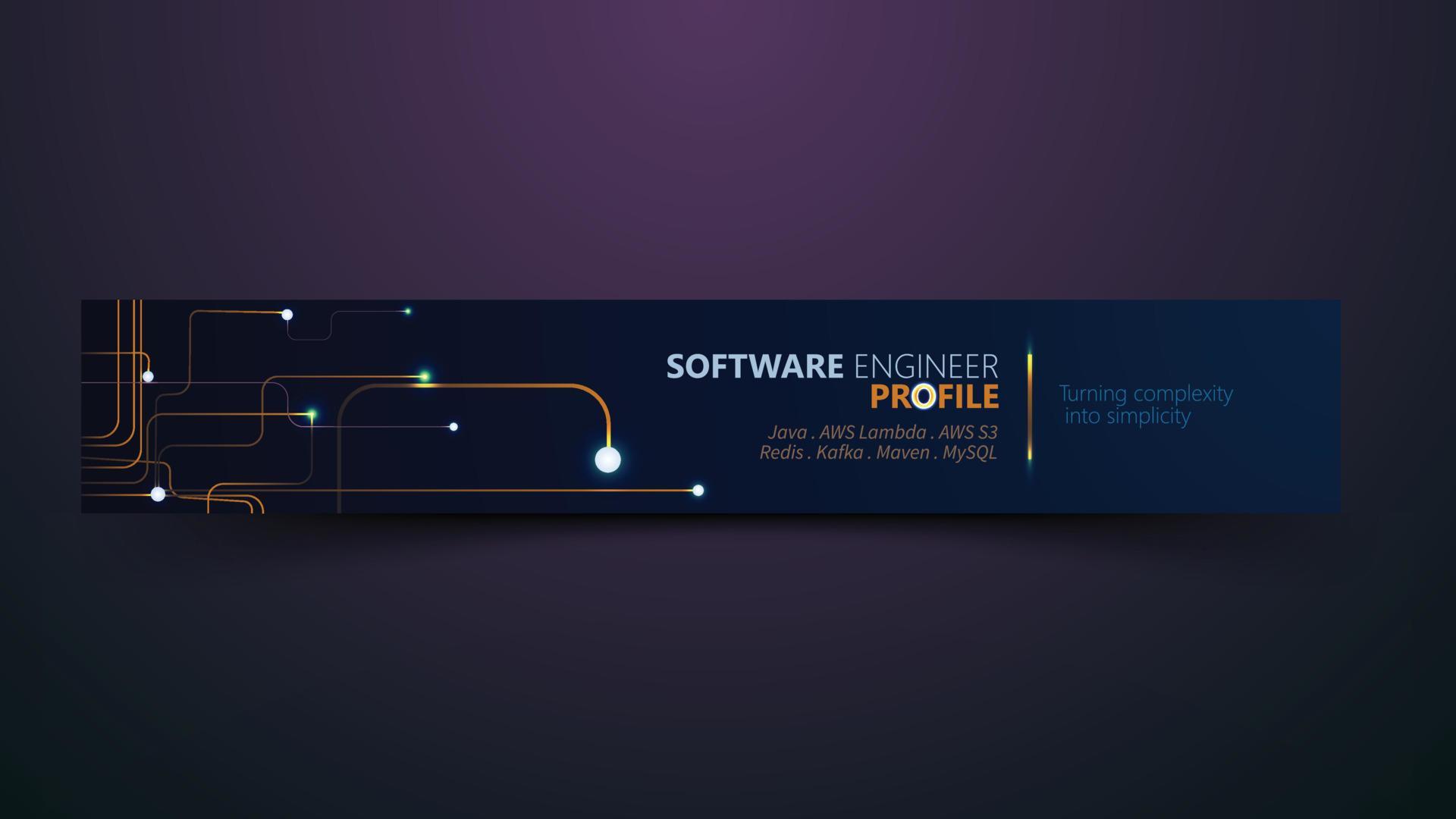 Technical Banner Design For Software Engineer Profile 22013005 Vector