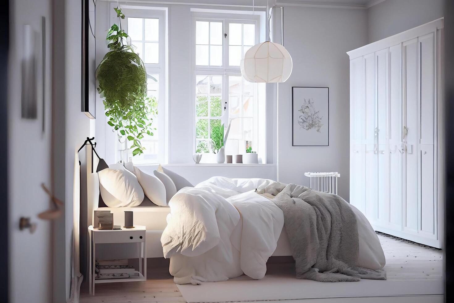 White Minimalist Modern Interior Design. 22013068 Stock Photo at Vecteezy