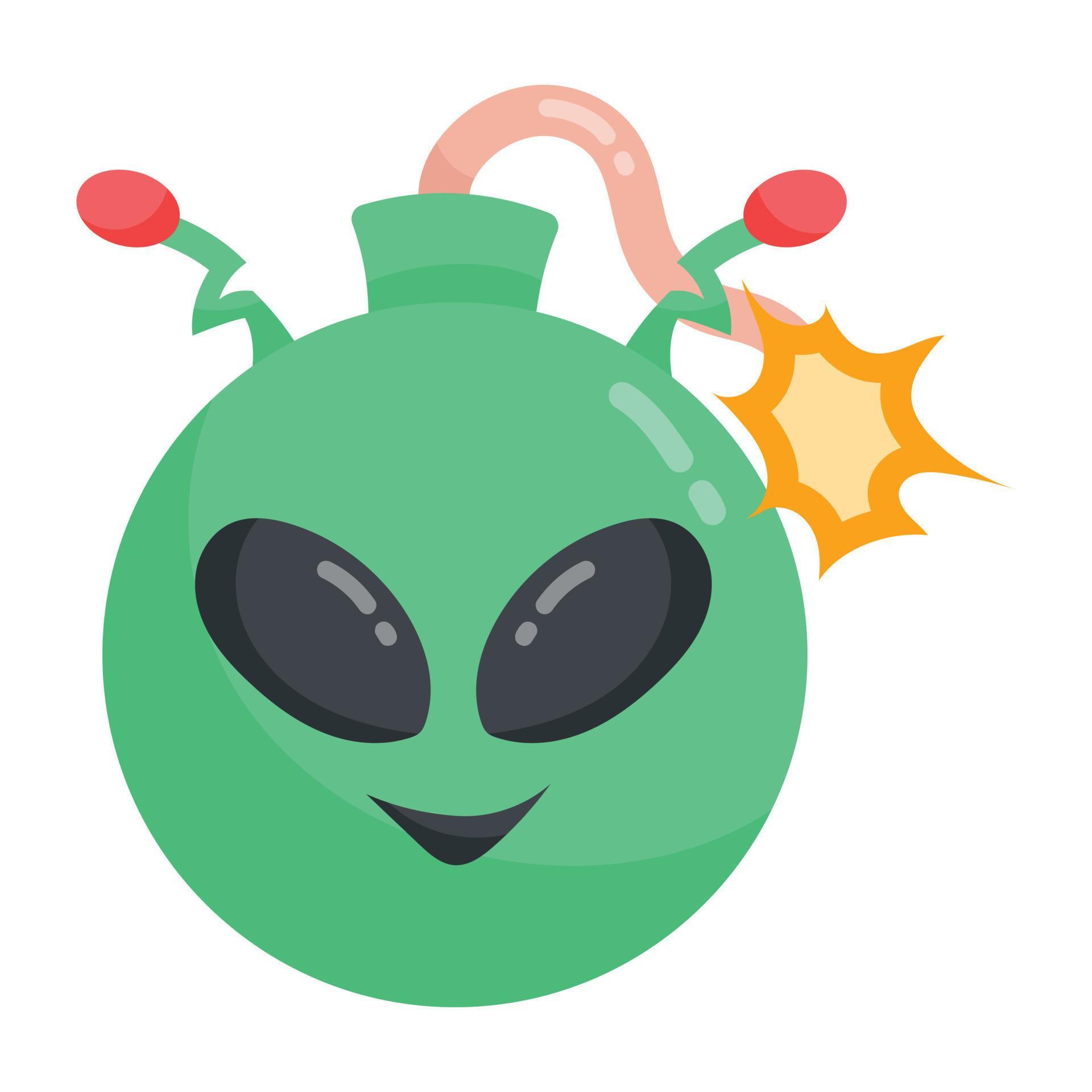 Trendy Alien Bomb 22013233 Vector Art at Vecteezy