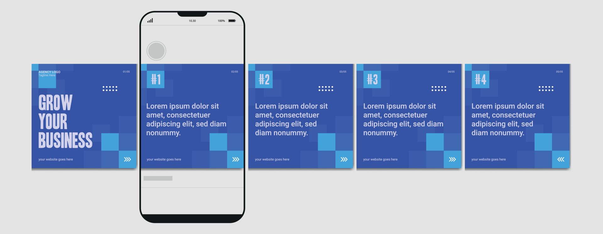 Set Of Carousel Post Template Editable Carousel Post Social Media
