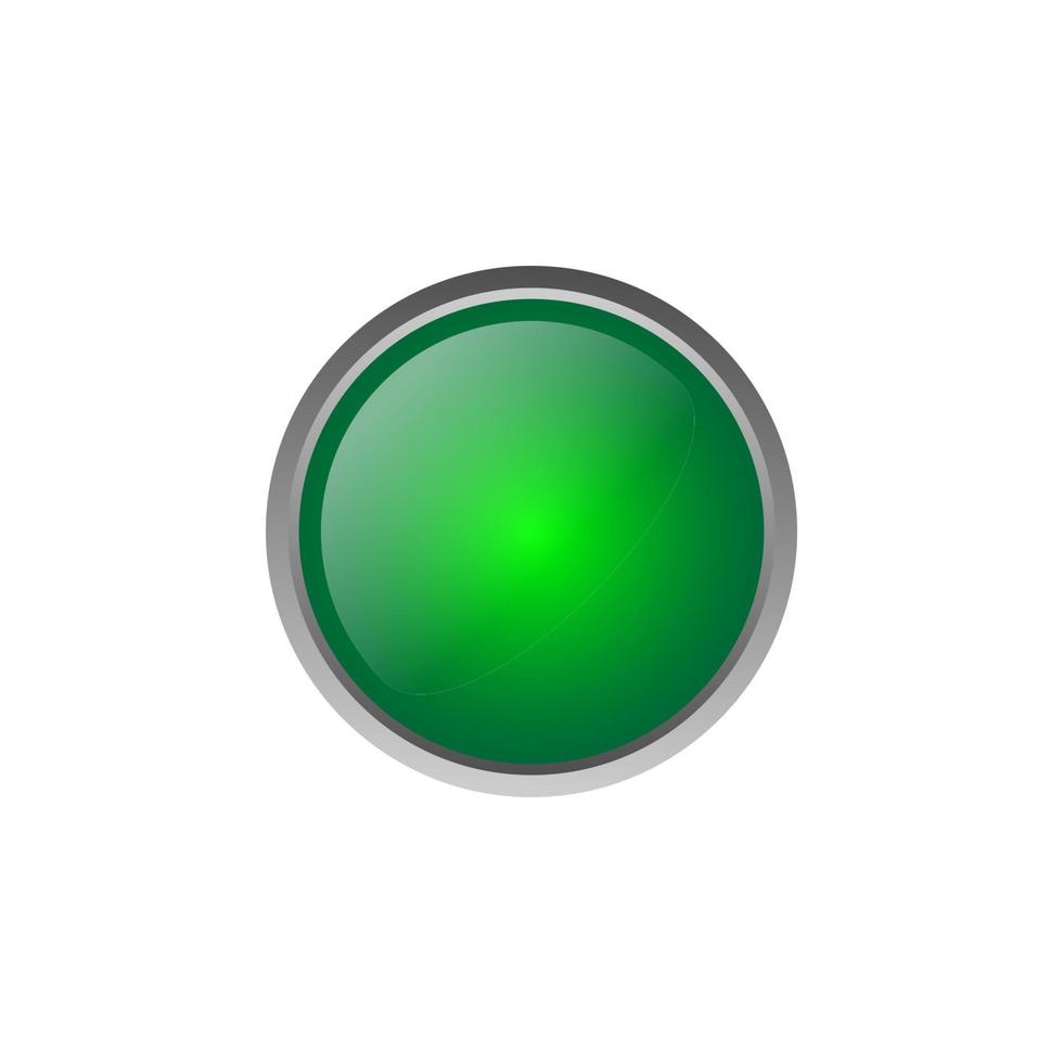 green Glossy 3D vector button isolated . perfect for any purposes ...
