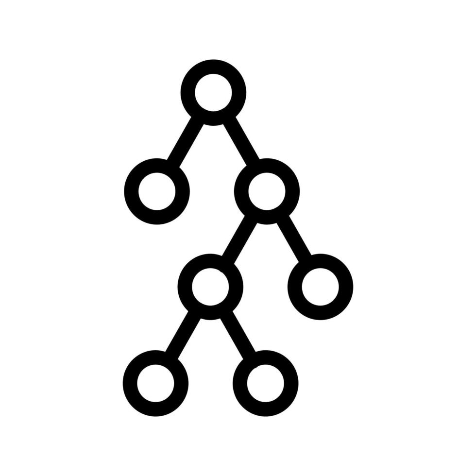vector illustration of raster binary tree symbol. editable icon ...