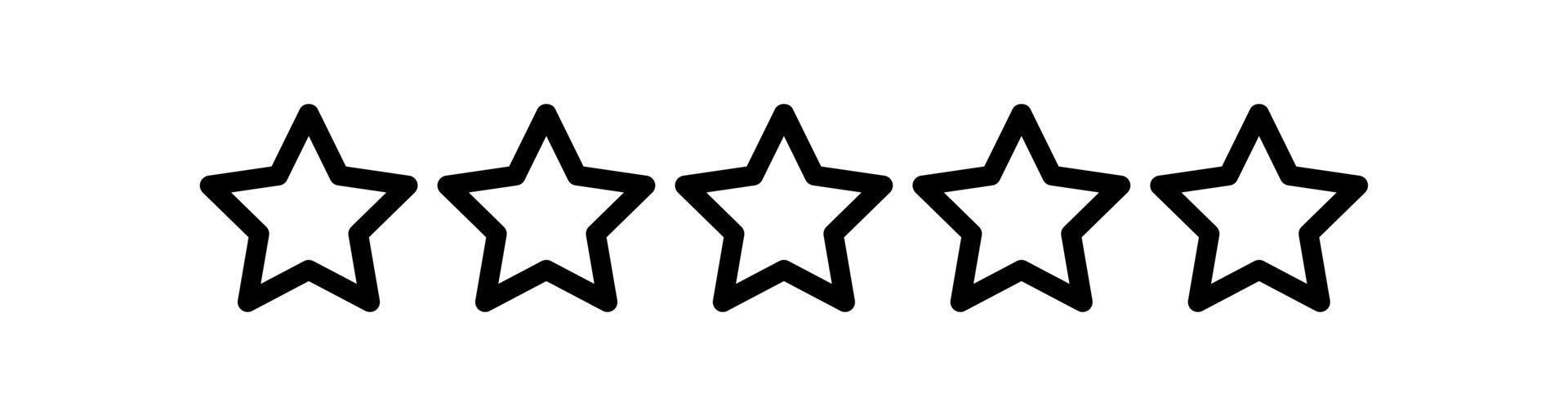 Five Blank Stars Rating Vector illustration for any purposes. 22014230 Vector Art at Vecteezy