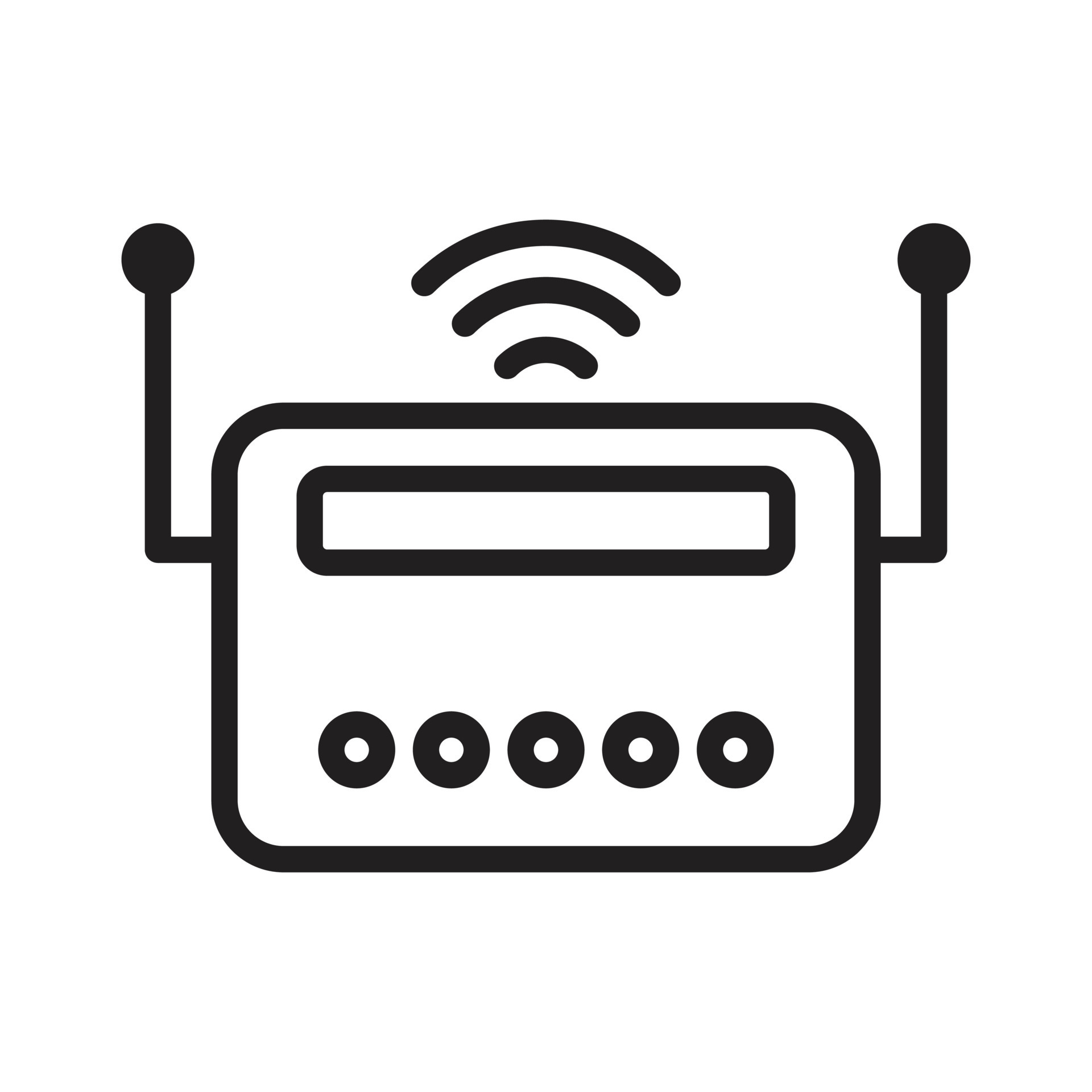 Wifi Router Outline Icons Modem Icons Wireless Router Connectivity