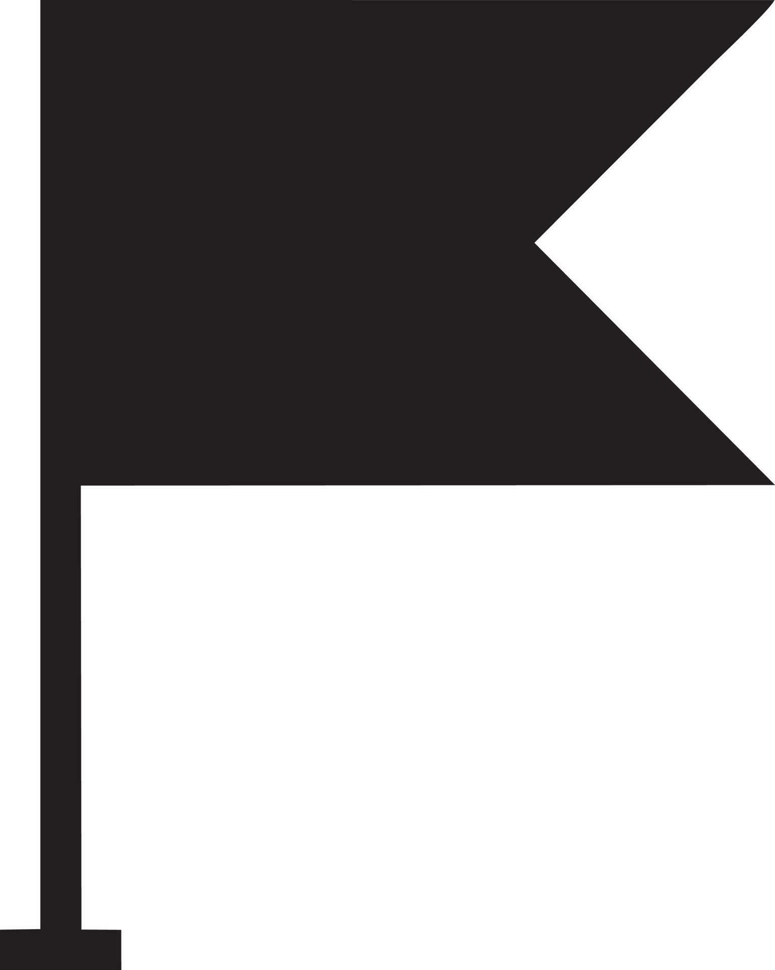 Flag icon symbol vector image. Illustration of the waving flag location ...