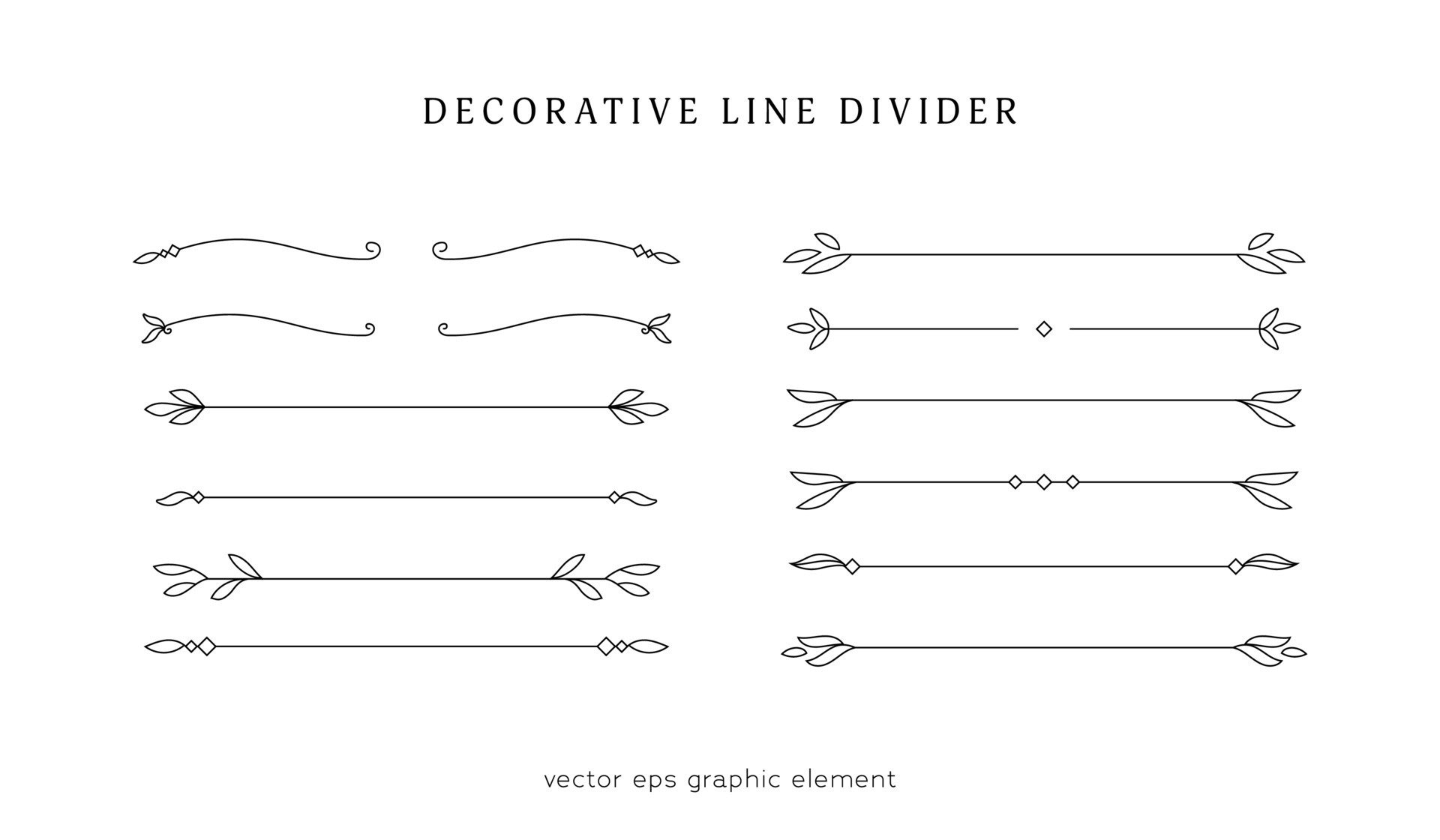 Decorative Line Divider Border Graphic Element Collection 22017579