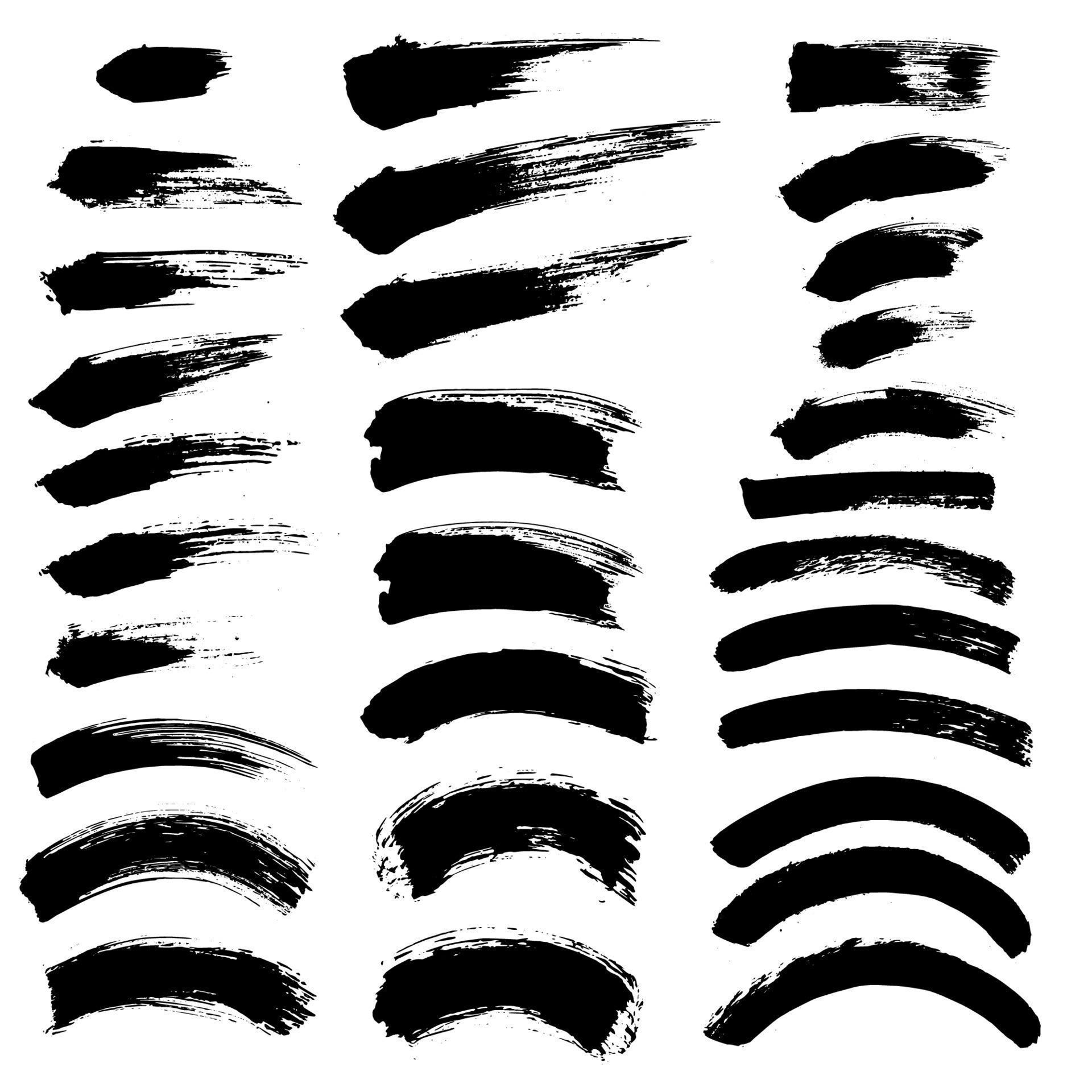 Vector grunge brush stroke collection. Black paint brush. 22019927 ...
