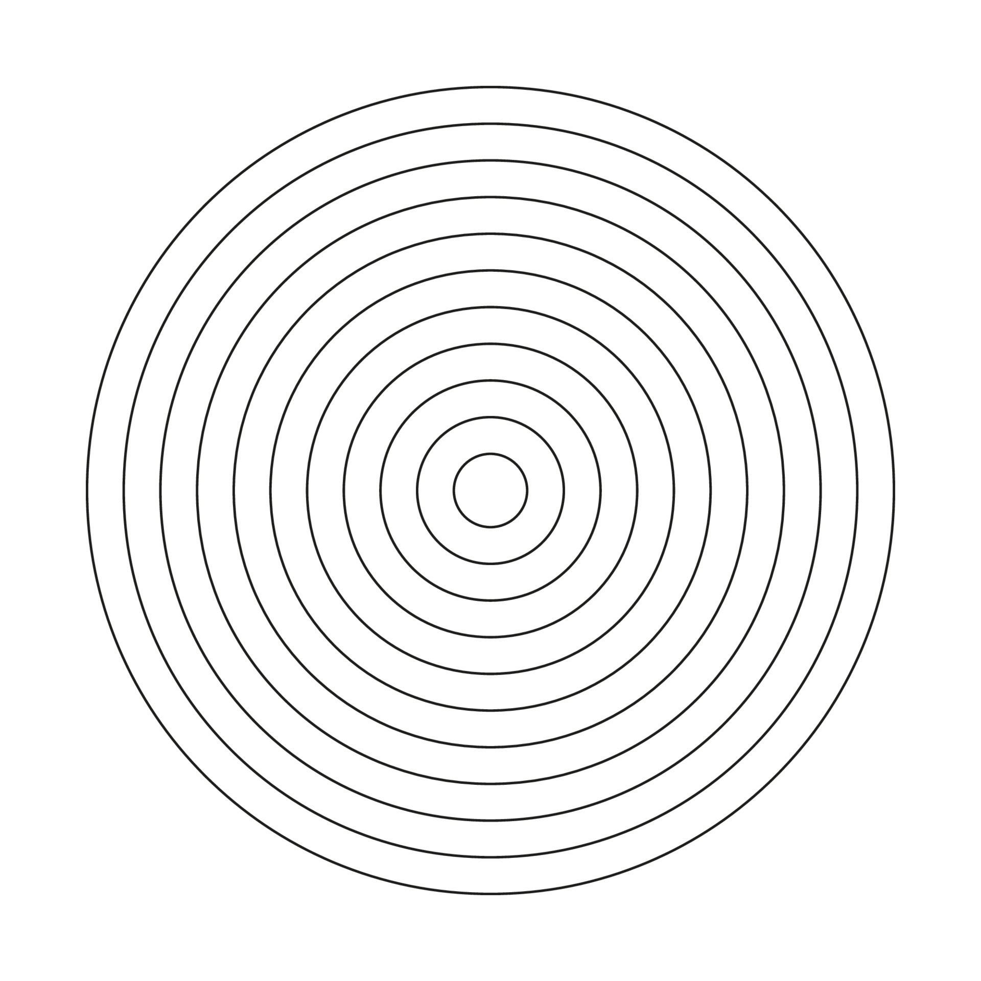 Polar grid of 10 concentric circles. Circle diagram divided on segments ... Polar grid of 10 concentric circles. Circle diagram divided on segments ...