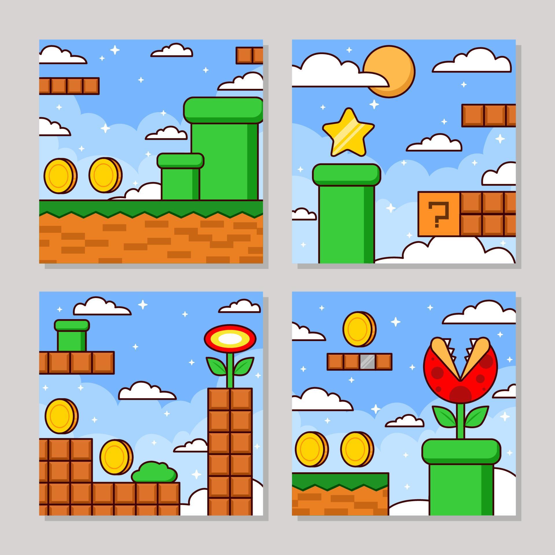 Side Scroll Game Scene Post Template 22020641 Vector Art at Vecteezy