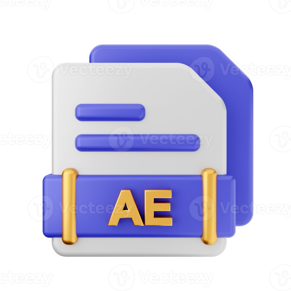3d file AE format icon 22031122 PNG