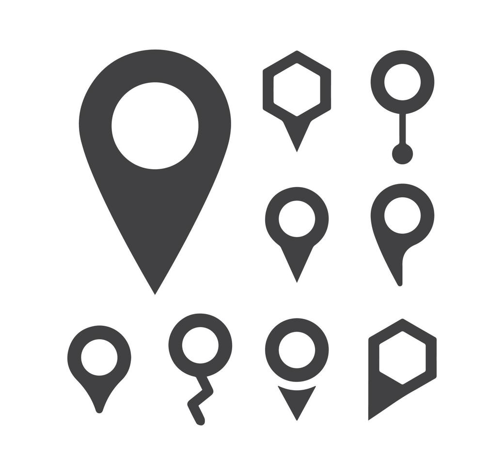 Black map pointer icons set vector image 22032268 Vector Art at Vecteezy Black map pointer icons set vector image 22032268 Vector Art at Vecteezy
