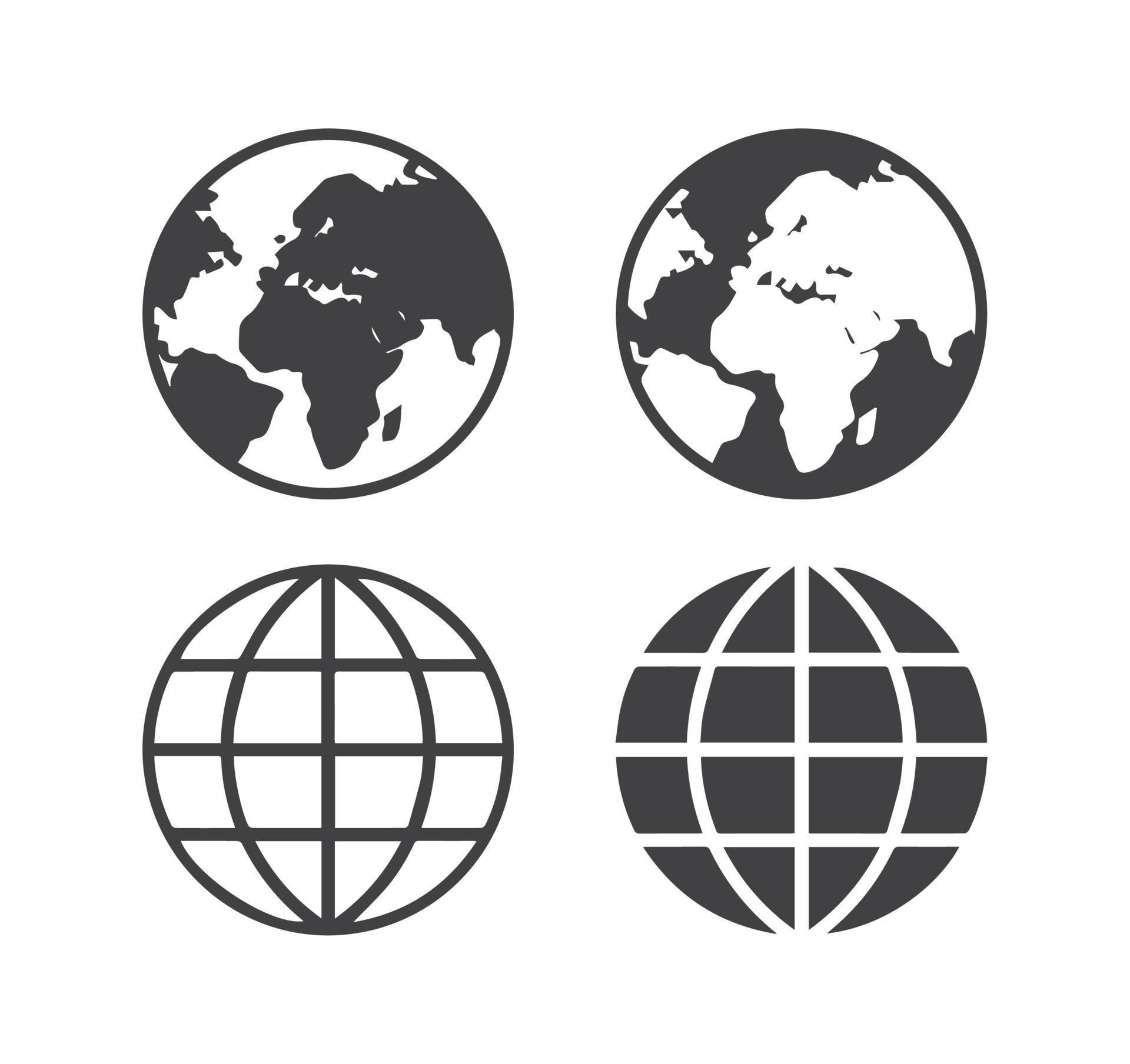 Globe earth icons vector image 22032280 Vector Art at Vecteezy