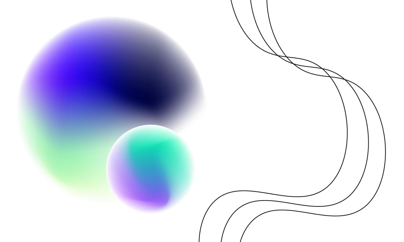 Vector Abstract Gradient Fluid Blue Green Purple With White Background Template Design For