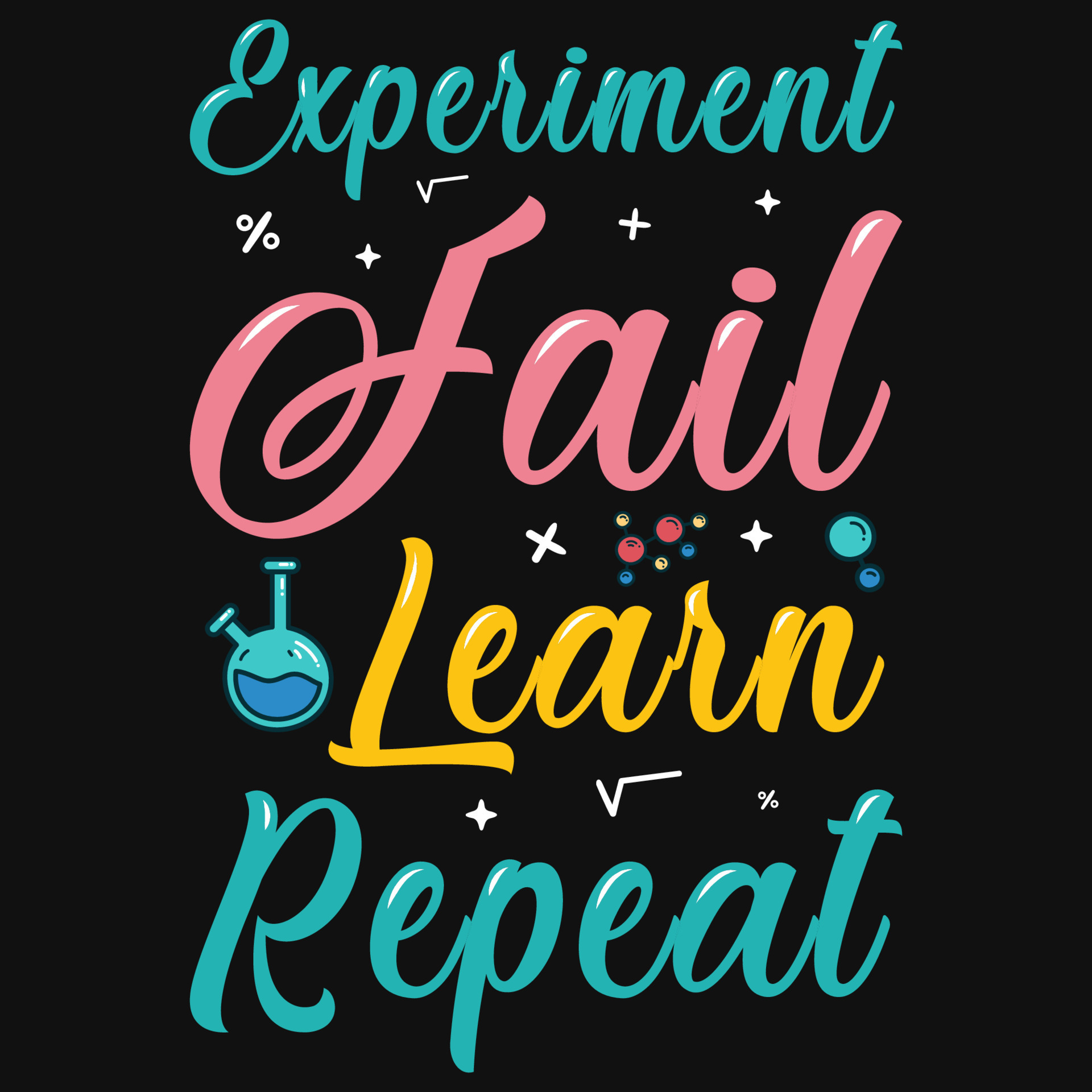 Science typography tshirt design vector design 22035139 Vector Art at Vecteezy