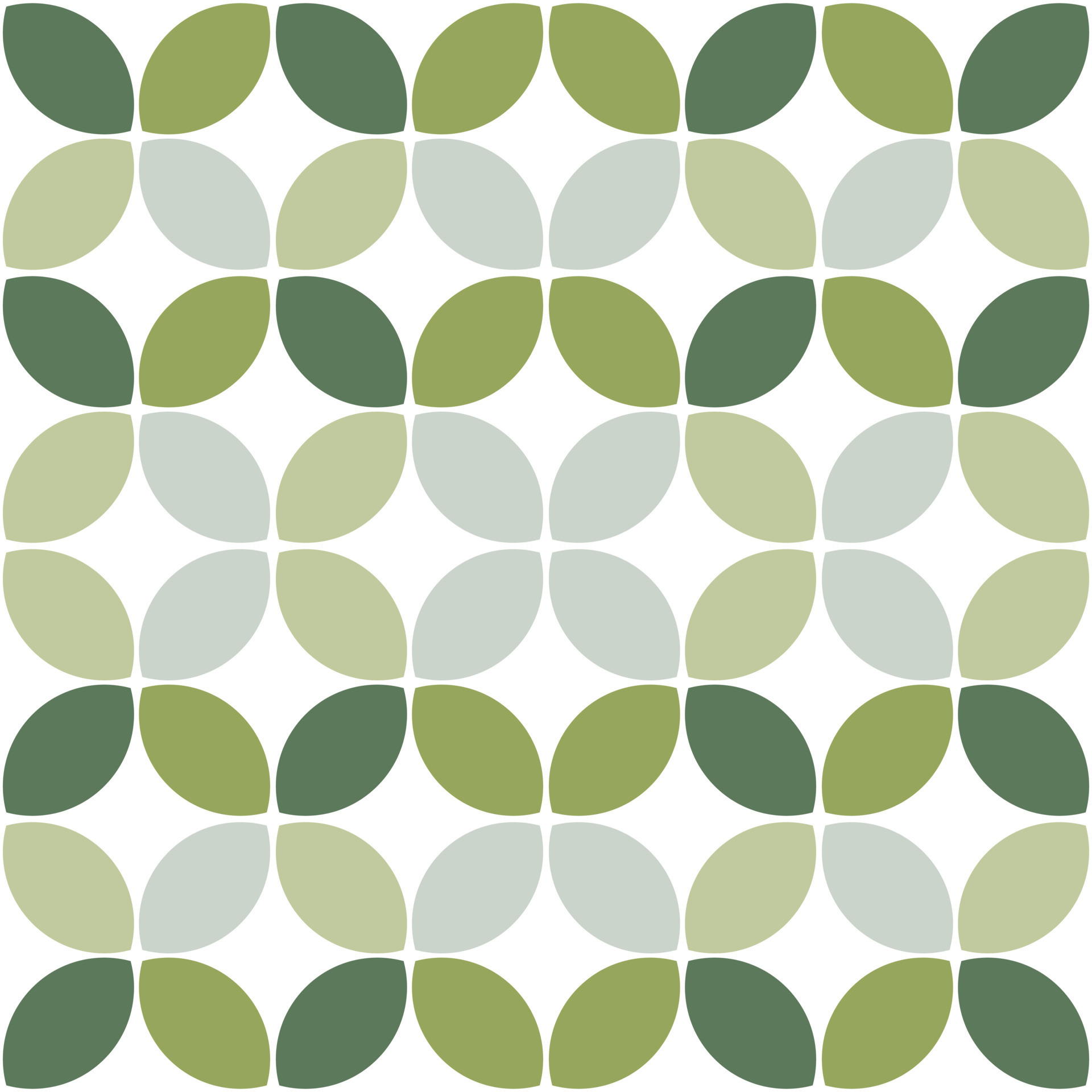 Modern minimalistic geometric seamless pattern, rounded shapes, leaves ...