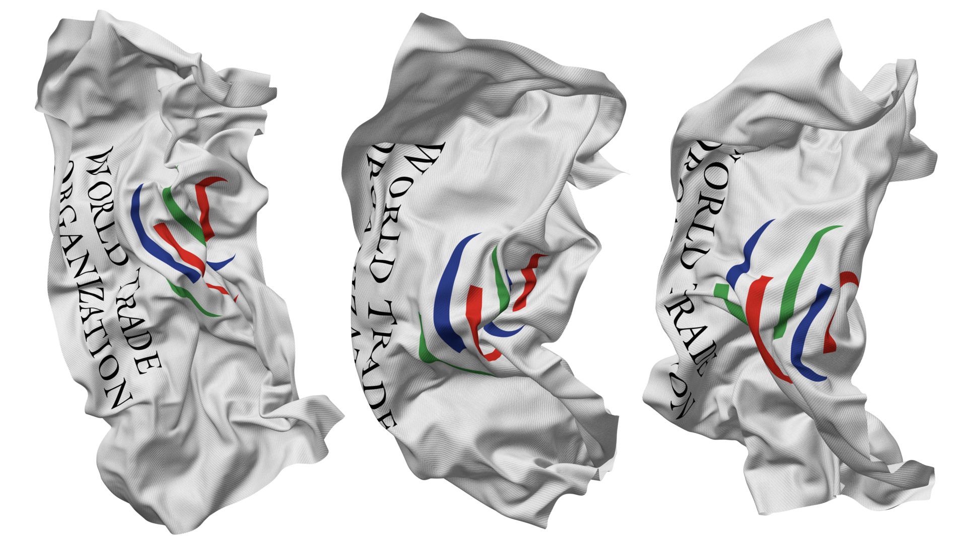 World Trade Organization, WTO Flag Waves Isolated in Different Styles ... World Trade Organization, WTO Flag Waves Isolated in Different Styles ...