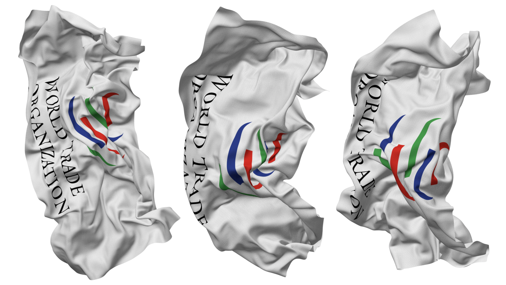 World Trade Organization, WTO Flag Waves Isolated in Different Styles ... World Trade Organization, WTO Flag Waves Isolated in Different Styles ...