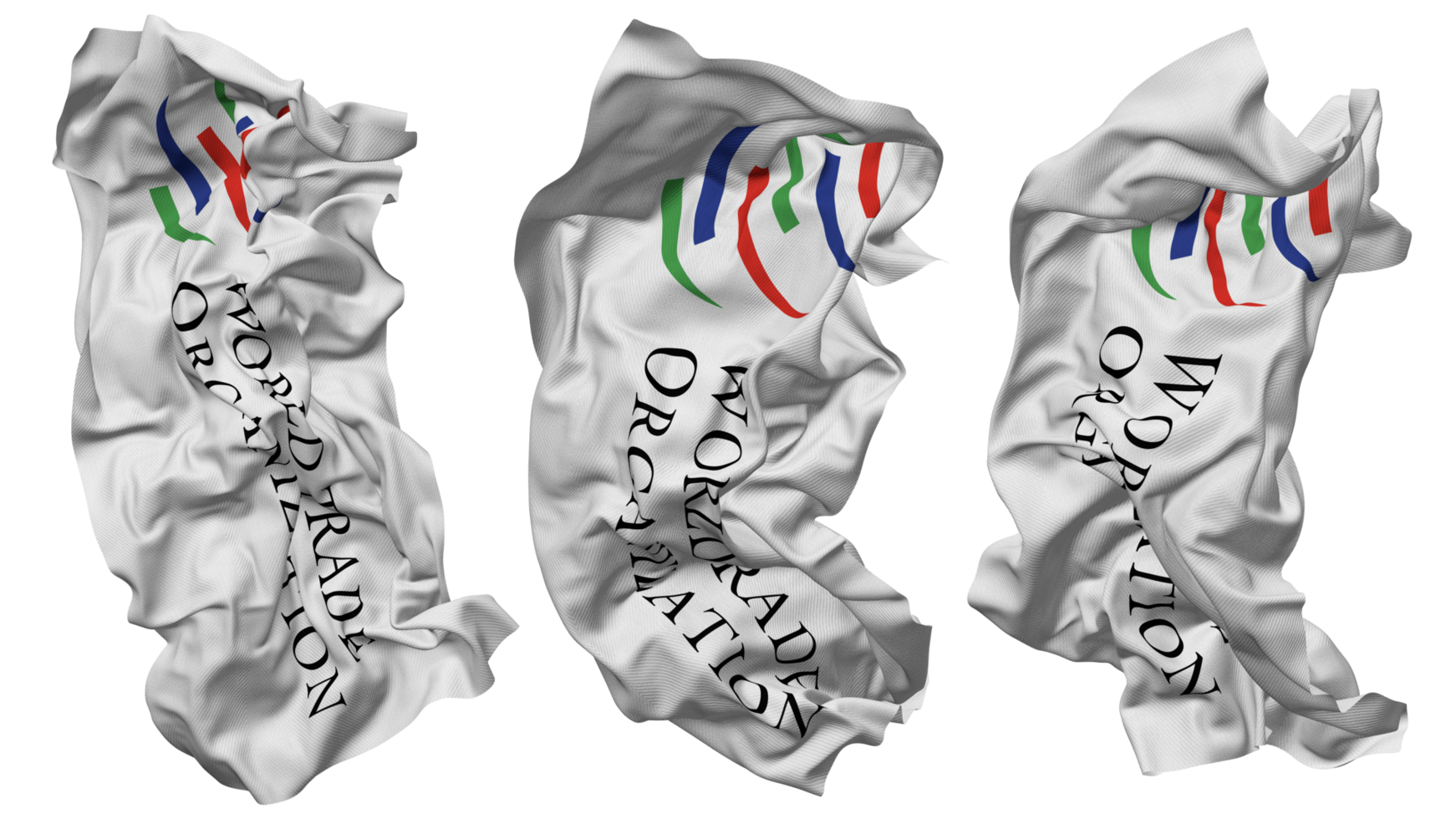 World Trade Organization, WTO Flag Waves Isolated in Different Styles ... World Trade Organization, WTO Flag Waves Isolated in Different Styles ...