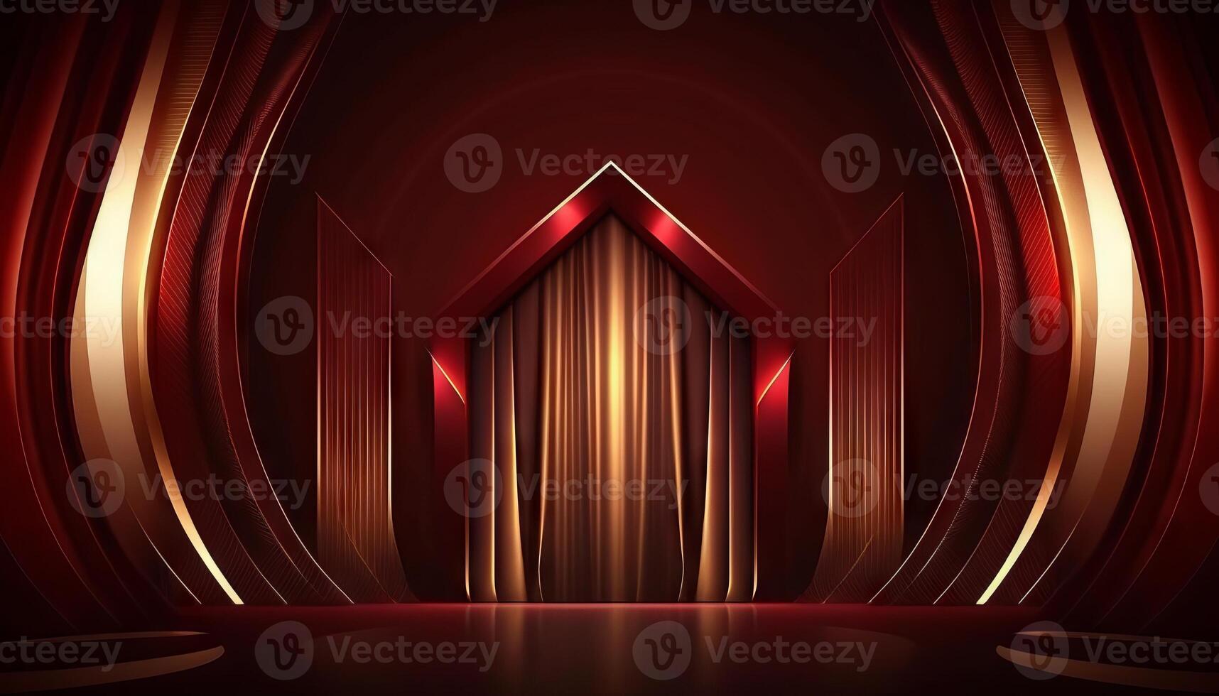 Red Maroon Golden Curtain Stage Award Background. Trophy on Red Carpet ... Red Maroon Golden Curtain Stage Award Background. Trophy on Red Carpet ...