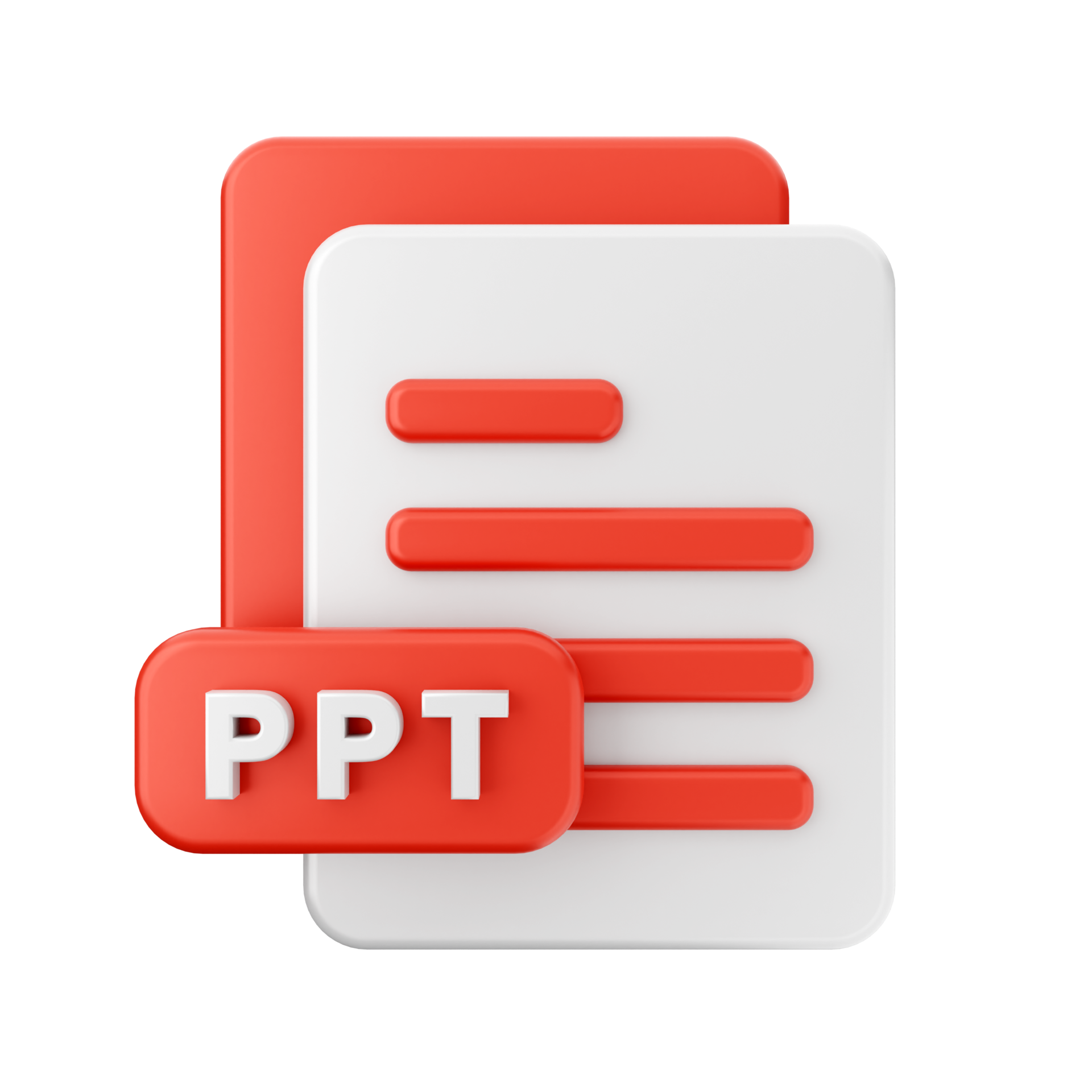 3d File Ppt Folder Icon Illustration 22037341 Png
