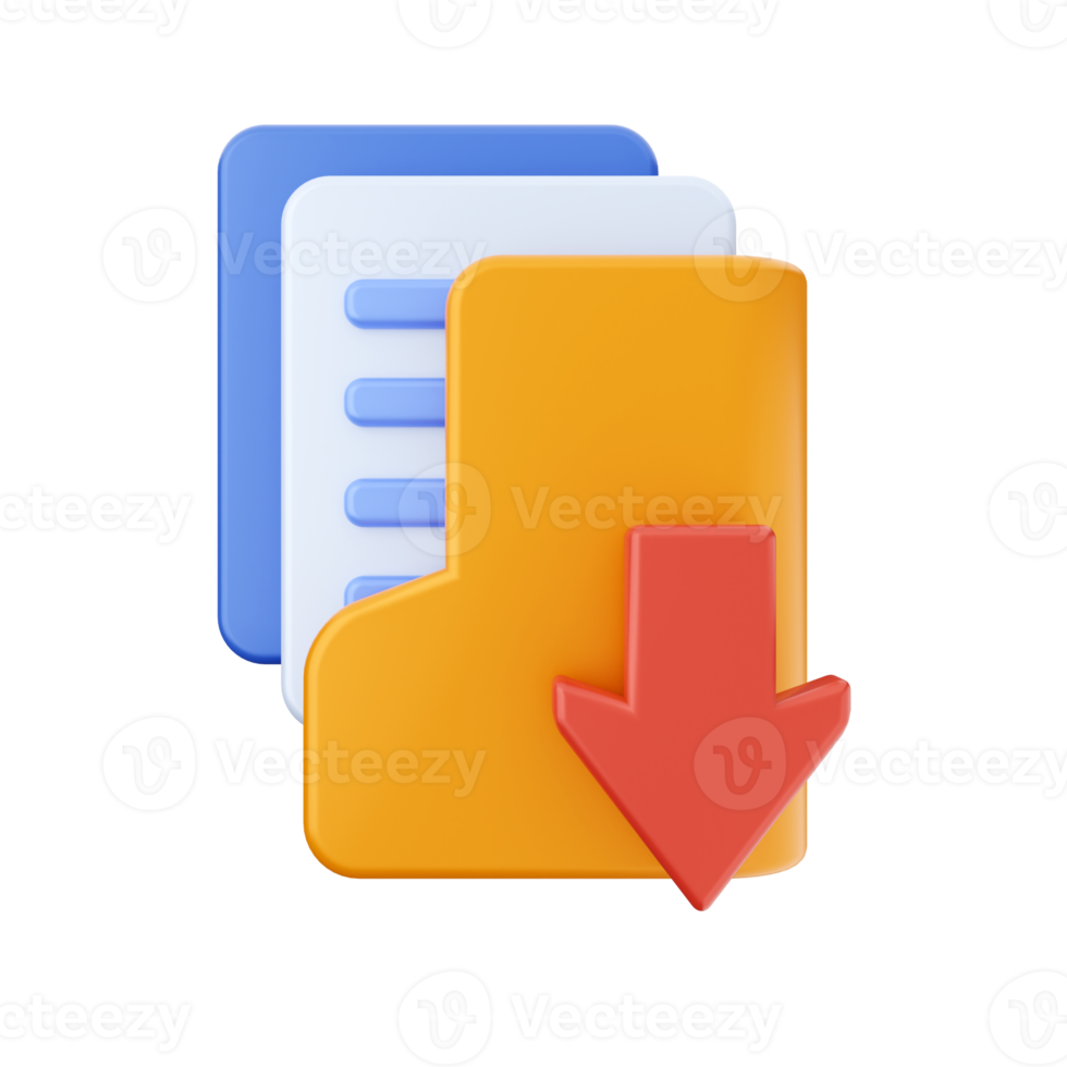3d file folder icon illustration 22037617 PNG