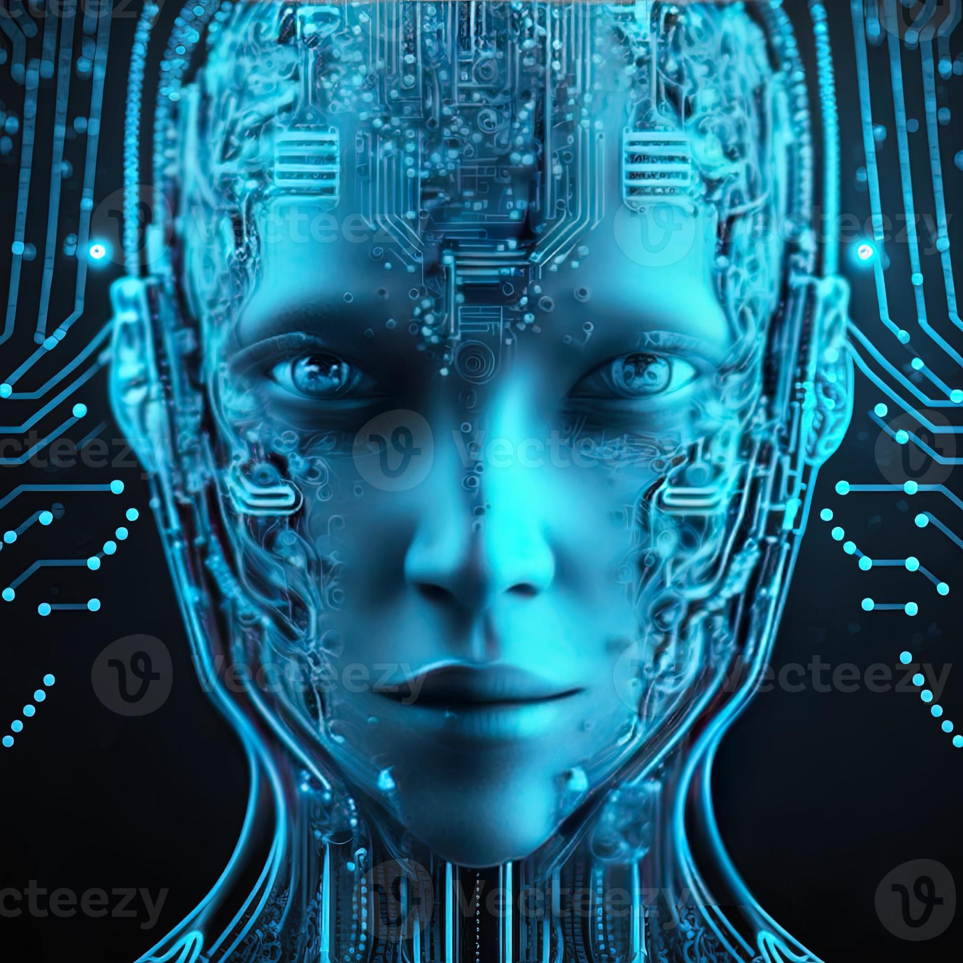 Artificial Intelligence Virtual Woman Characters Portrait For Concept Design Retro Future 3d