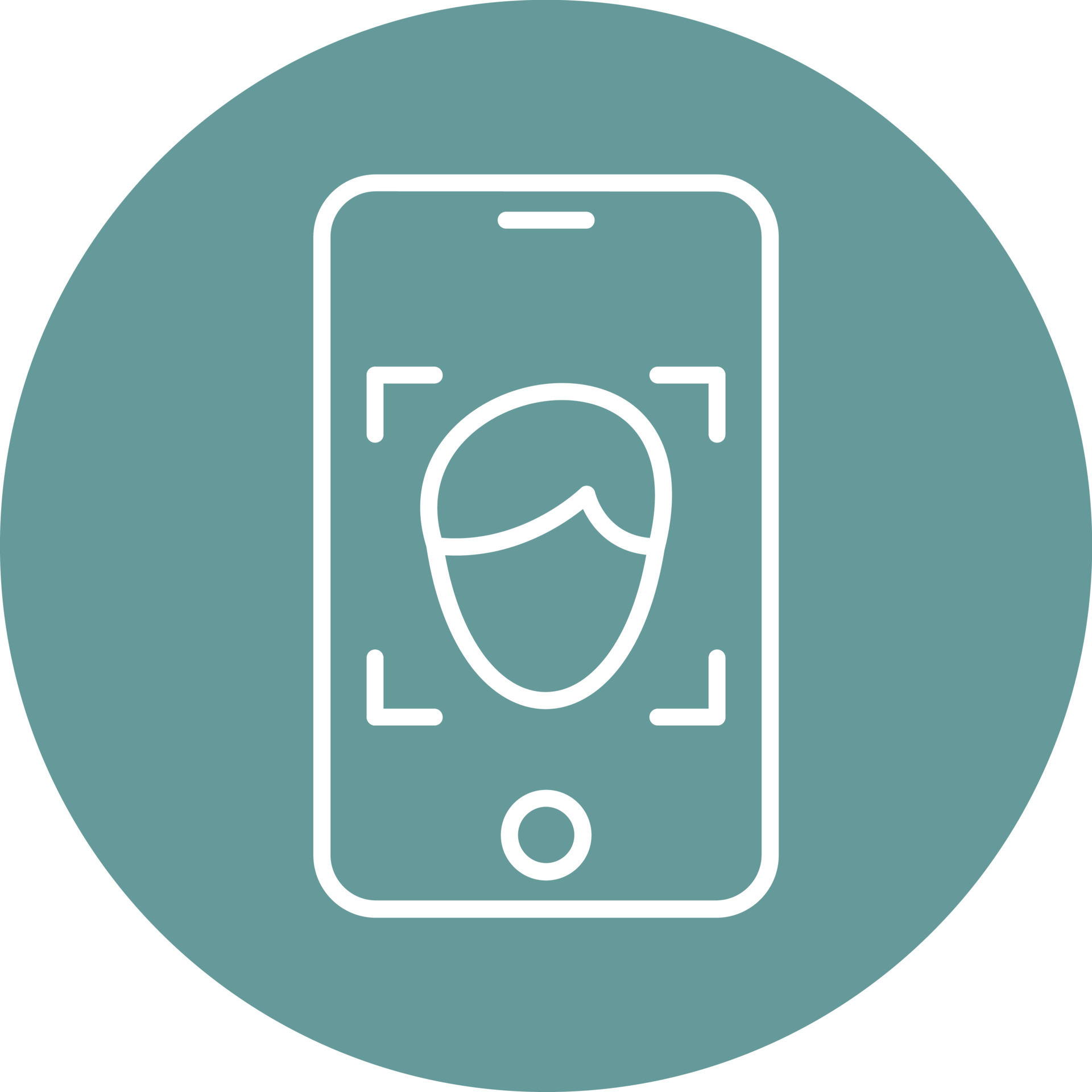 Mobile Face Detection Icon Style 22039231 Vector Art At Vecteezy