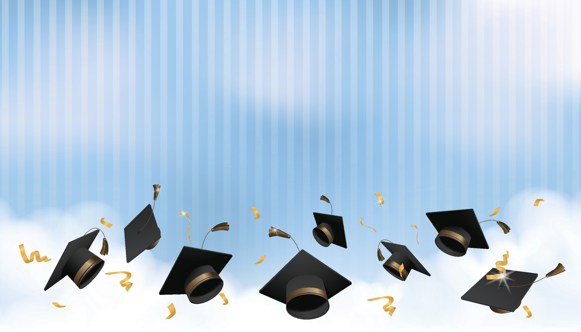 Flying bachelor hat background, suitable for graduation season 22040894 ...