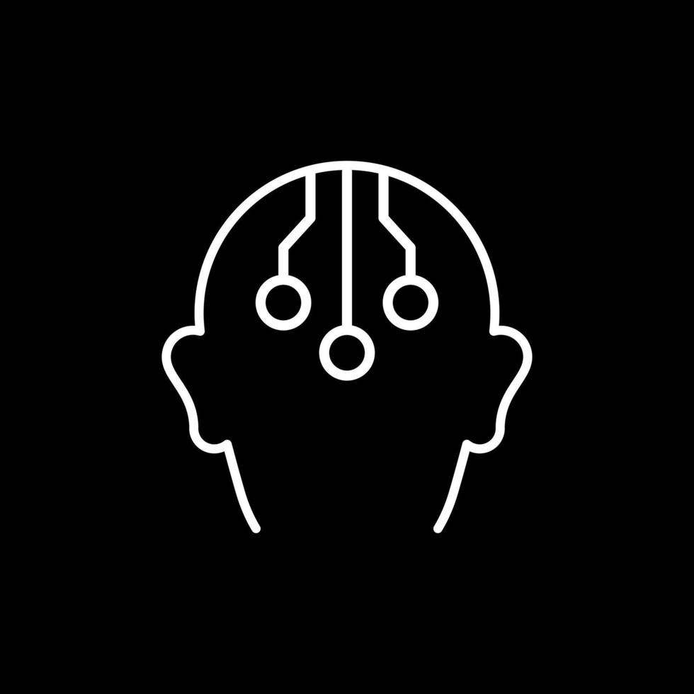 artificial intelligence icon set in line style, machine learning, smart ...