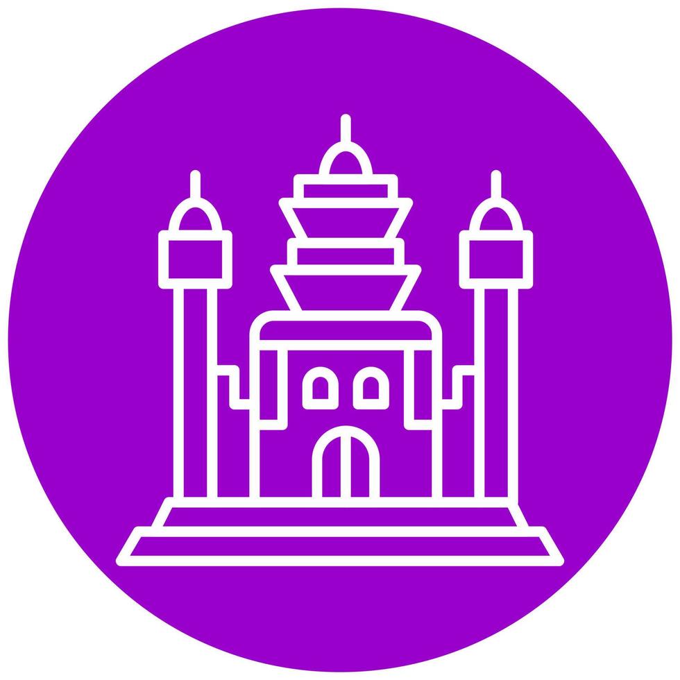 Angkor Wat Icon Style 22041470 Vector Art At Vecteezy